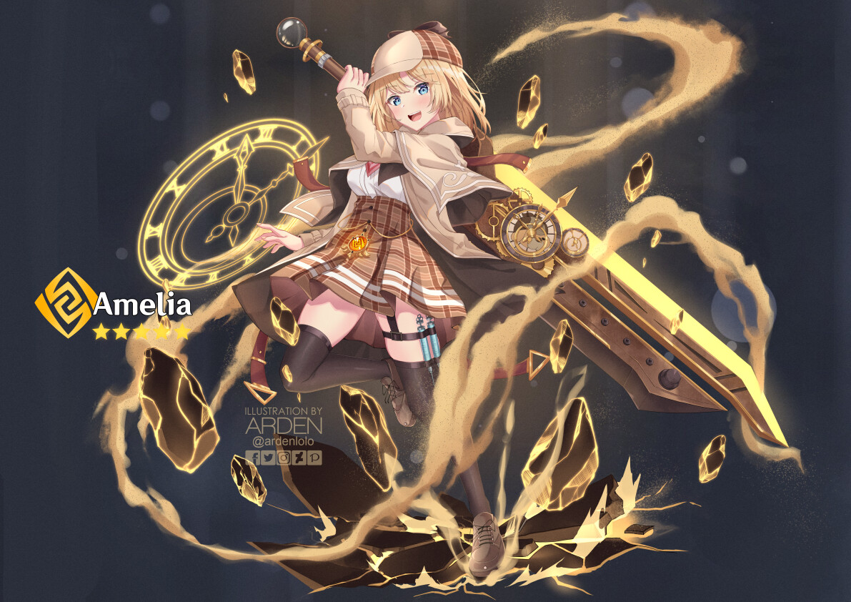 ArtStation - Watson Amelia x Genshin Impact