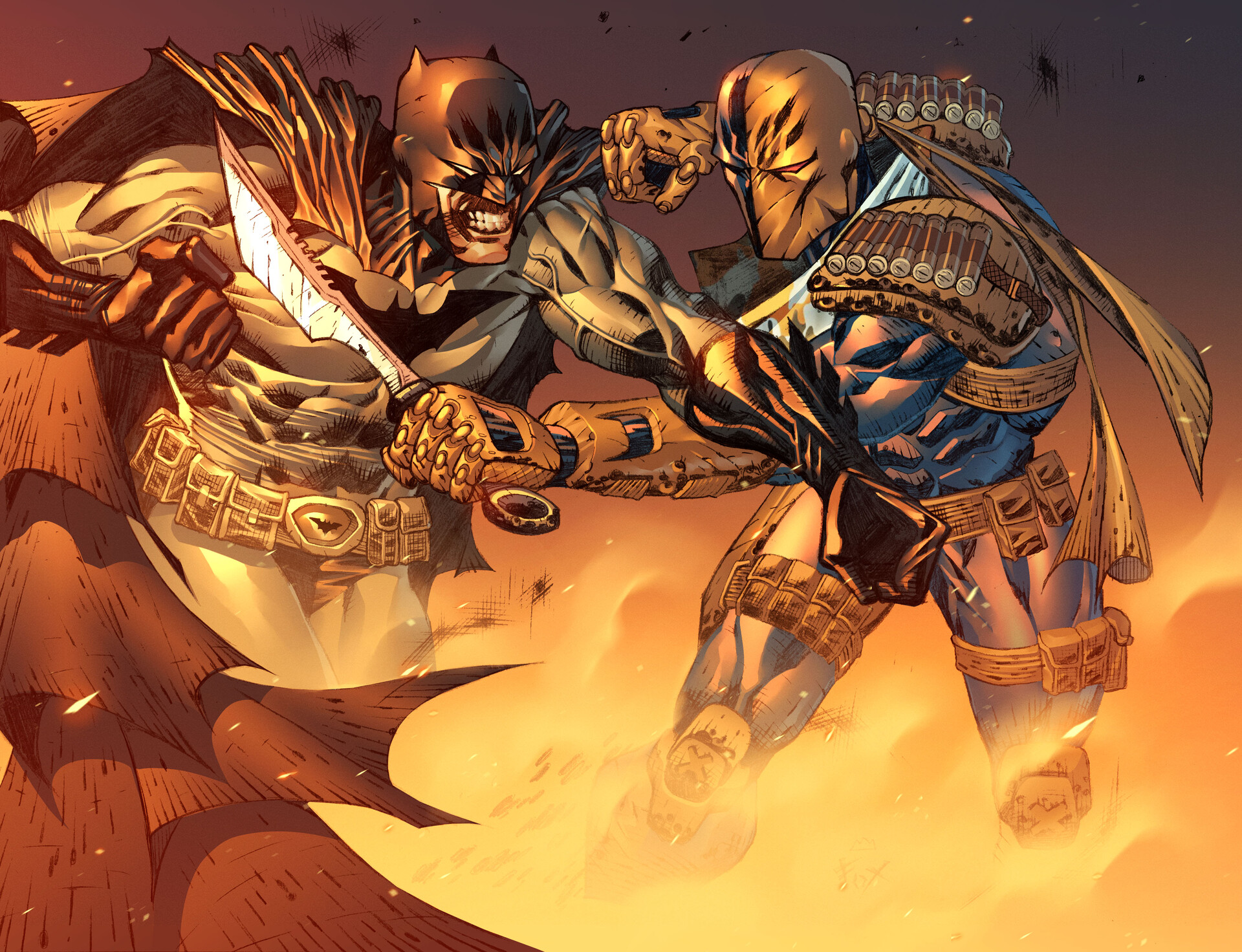 batman vs deathstroke coloring pages