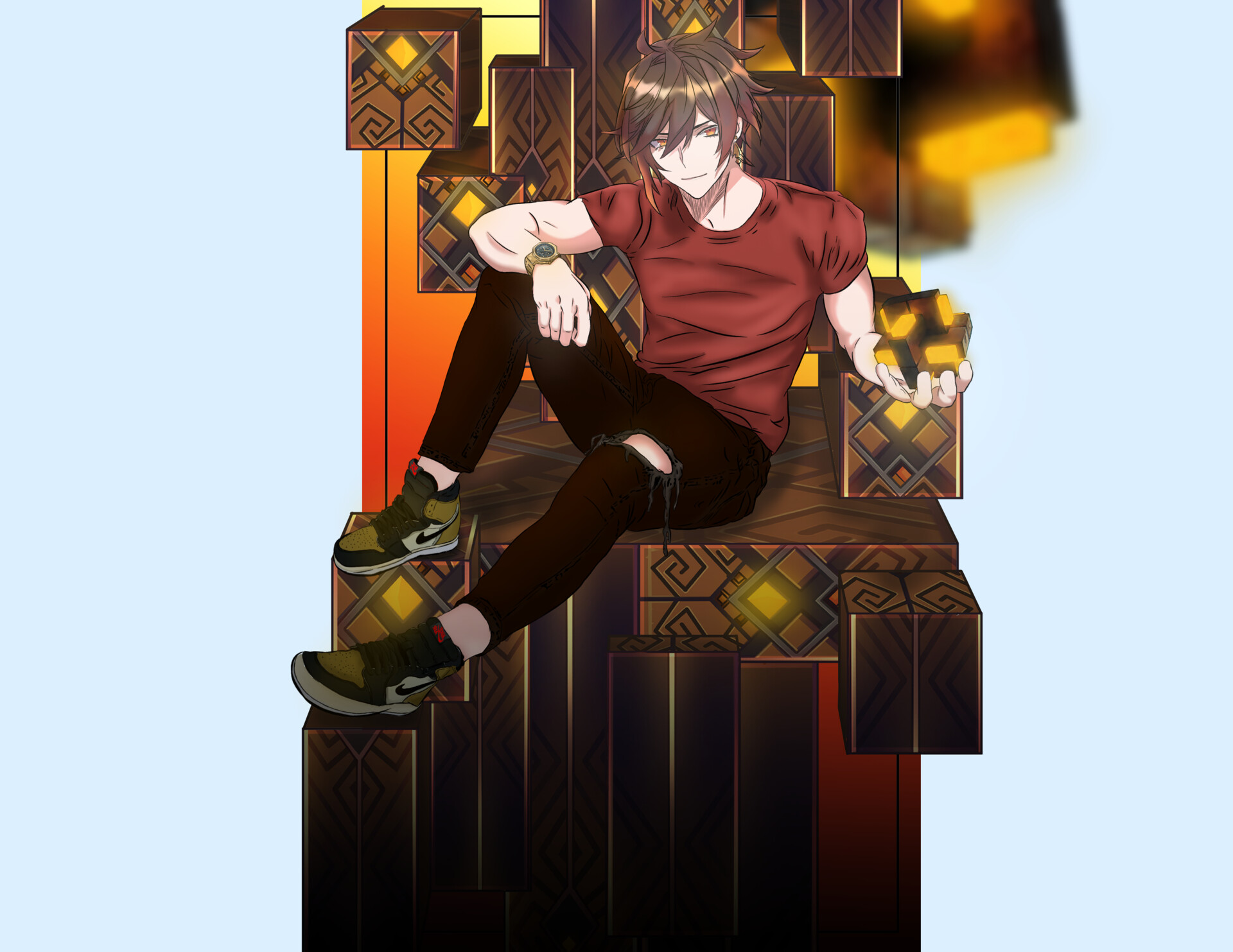 ArtStation - Modern Zhongli Geo God