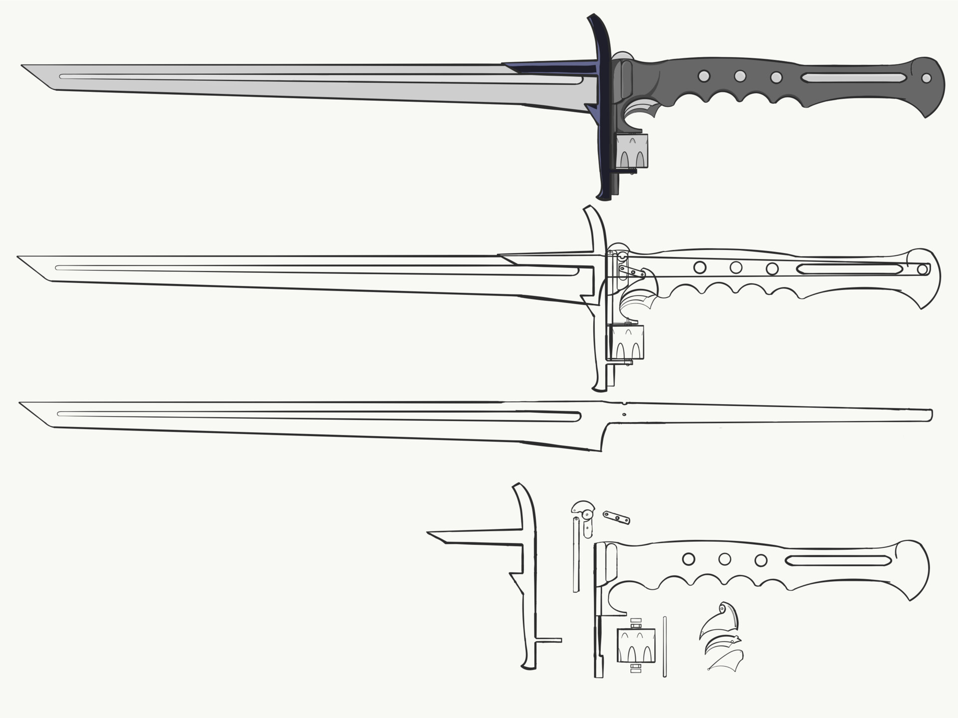 dwarven longsword schematic