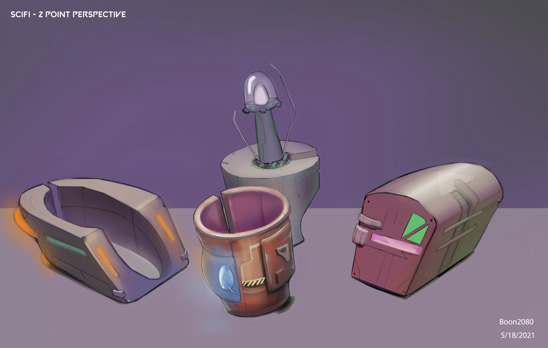 ArtStation - Scifi - 2 Point perspective