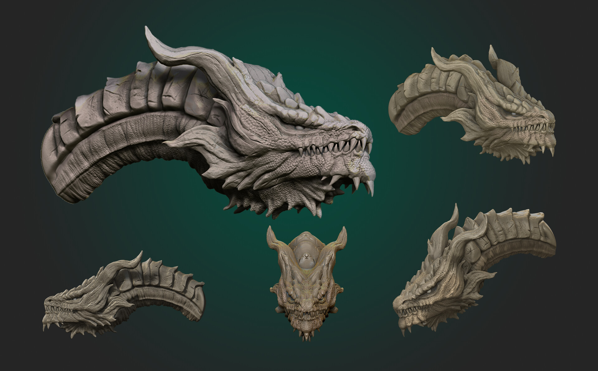 ArtStation - Dragon Head