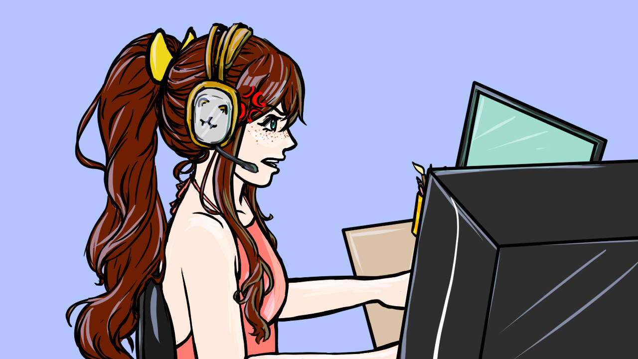 ArtStation - Maya and her computer