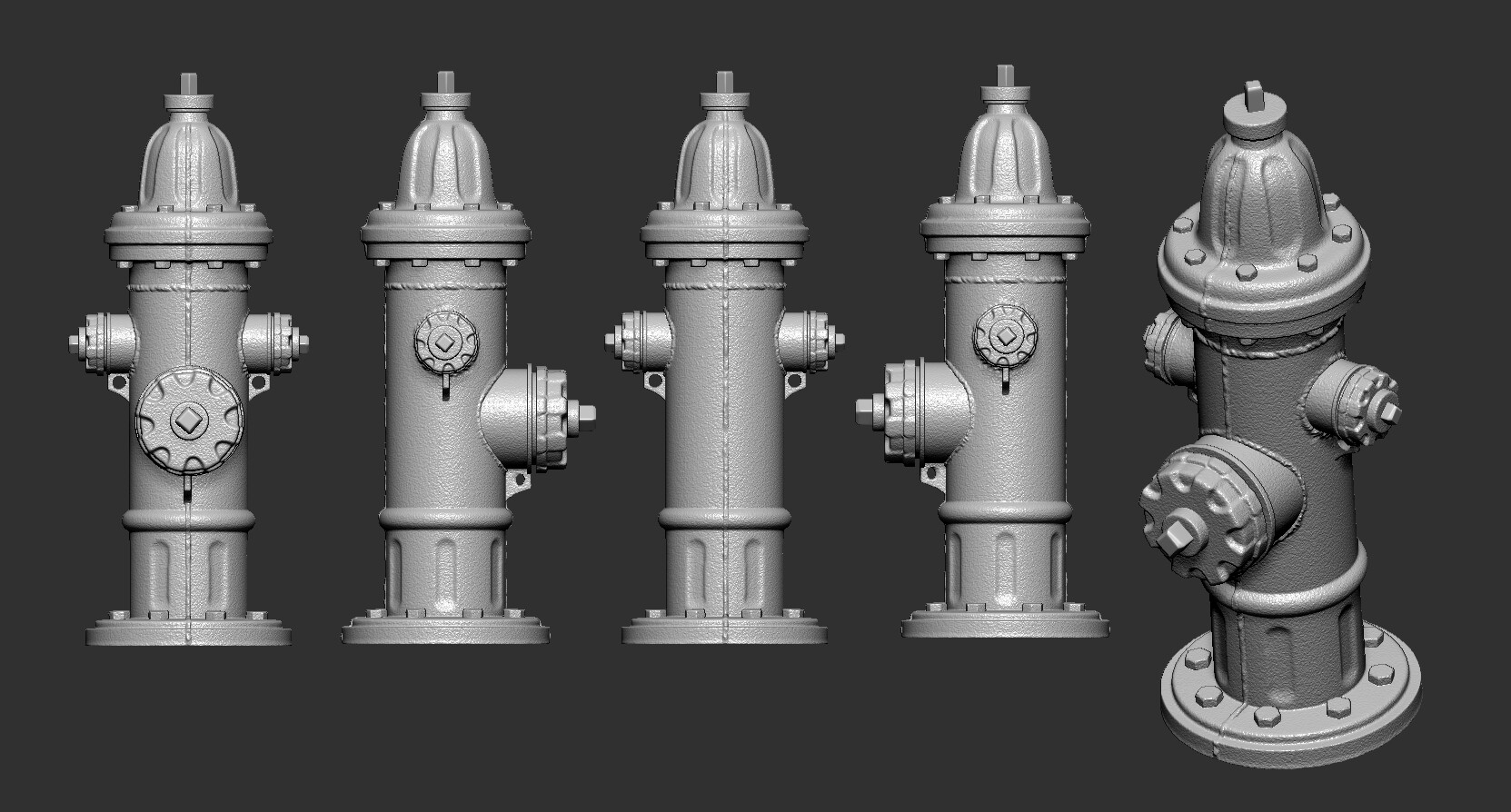 ArtStation - Fire hydrant exercise for 3d printing