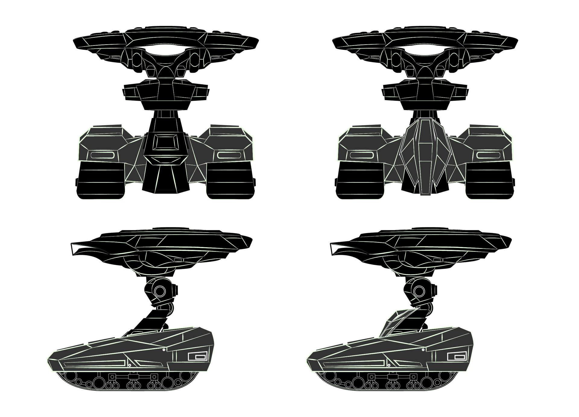 ArtStation - Turret Unit Mech Design