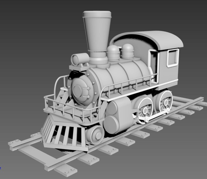 ArtStation - Steam locomotive