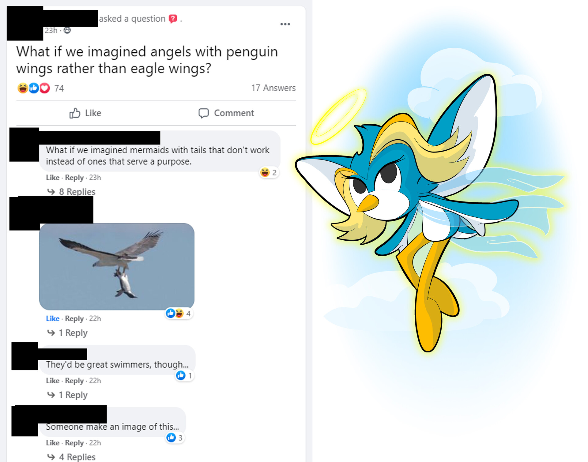 ArtStation - Internet Anthros: Angel Penguin