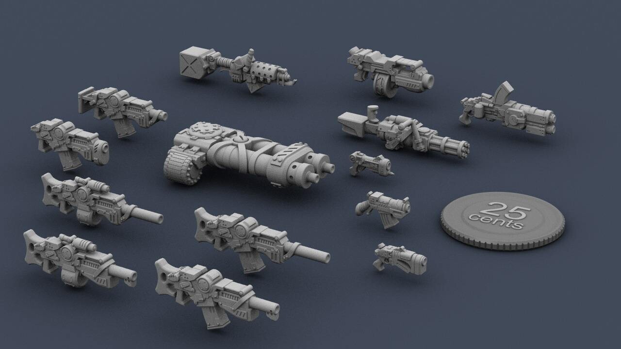 ArtStation - 28mm Scale Guns