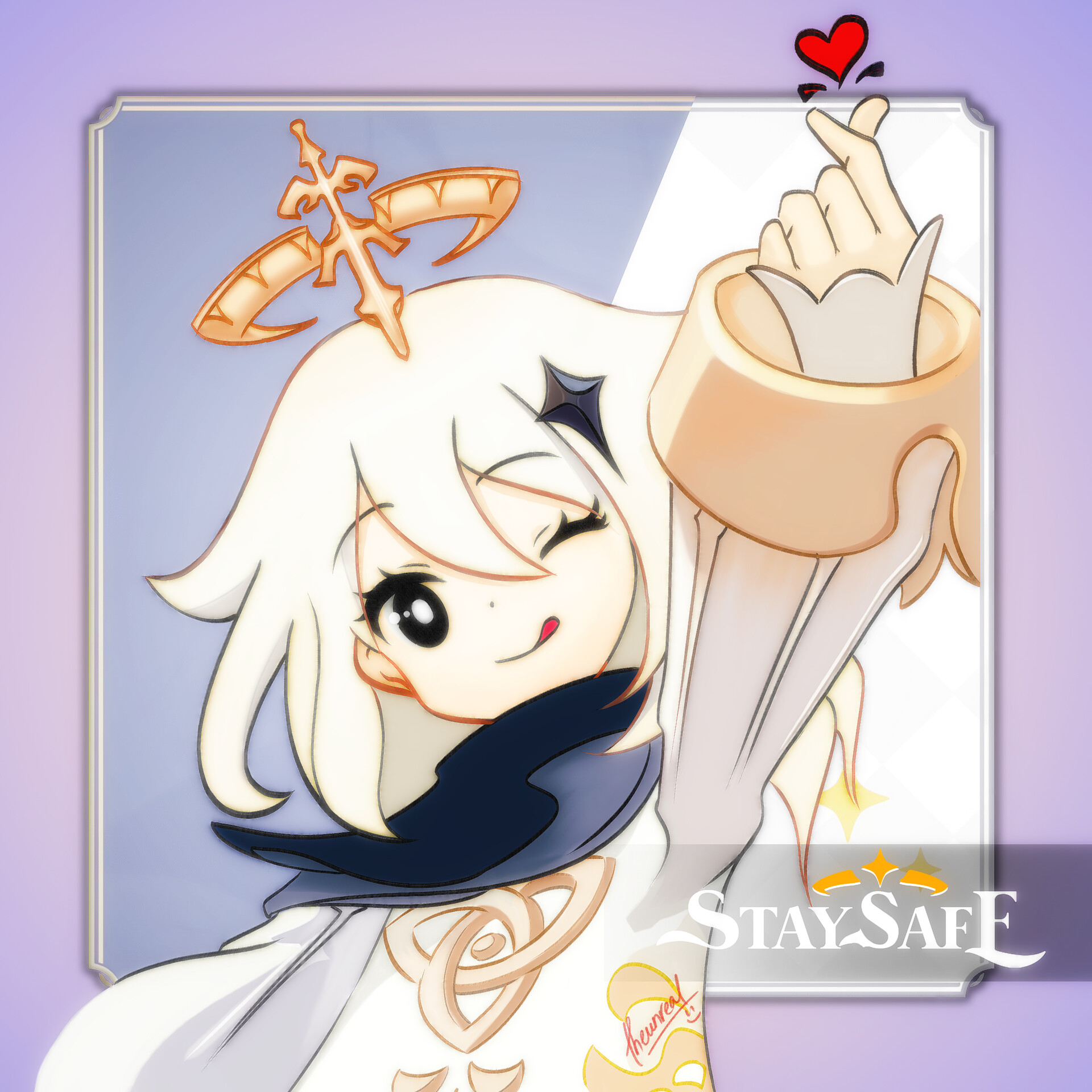 ArtStation - Stay Safe - Paimon