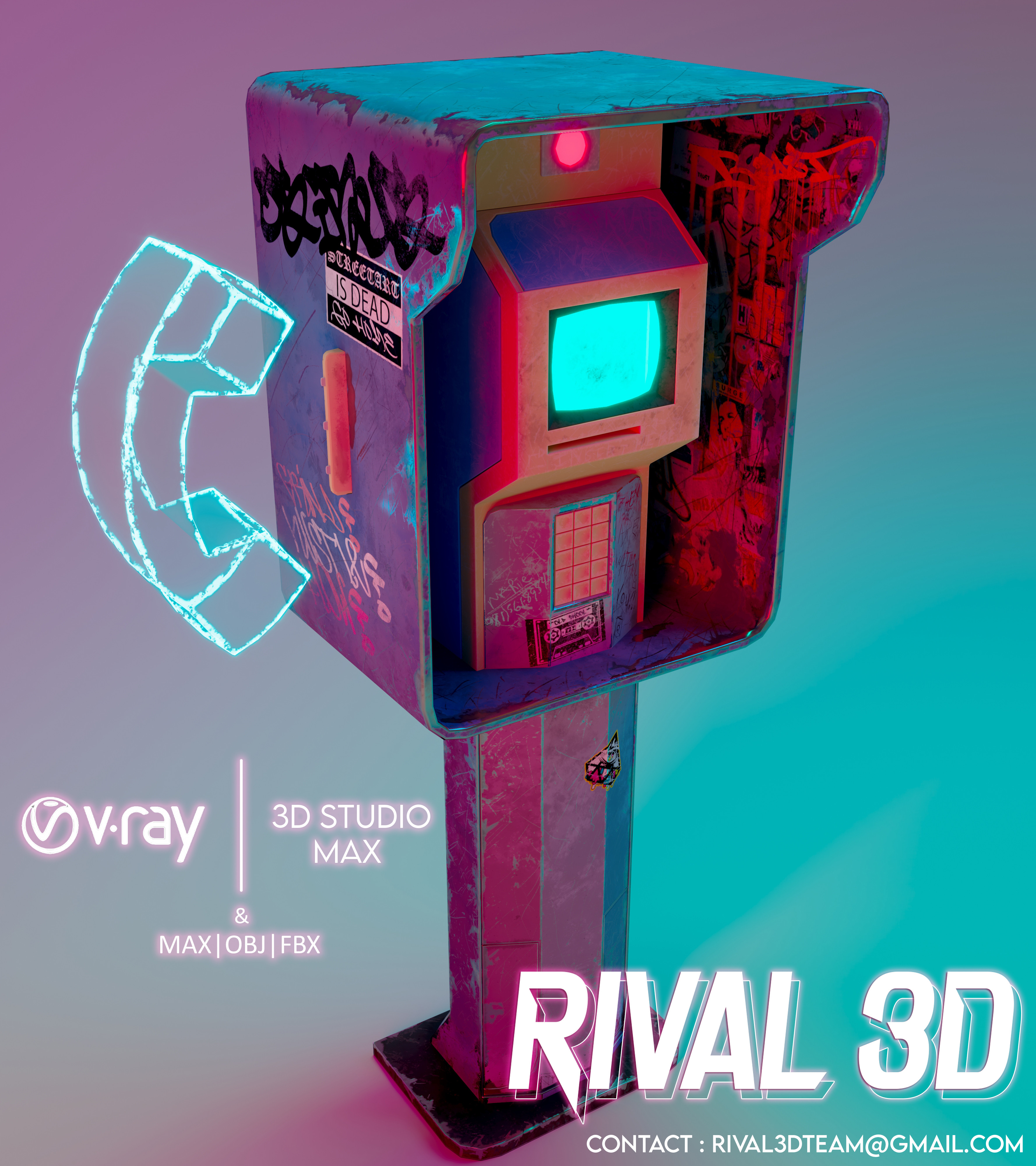 Michael Hewitt - Rival 3D's Cyber Punk - Phone Booth