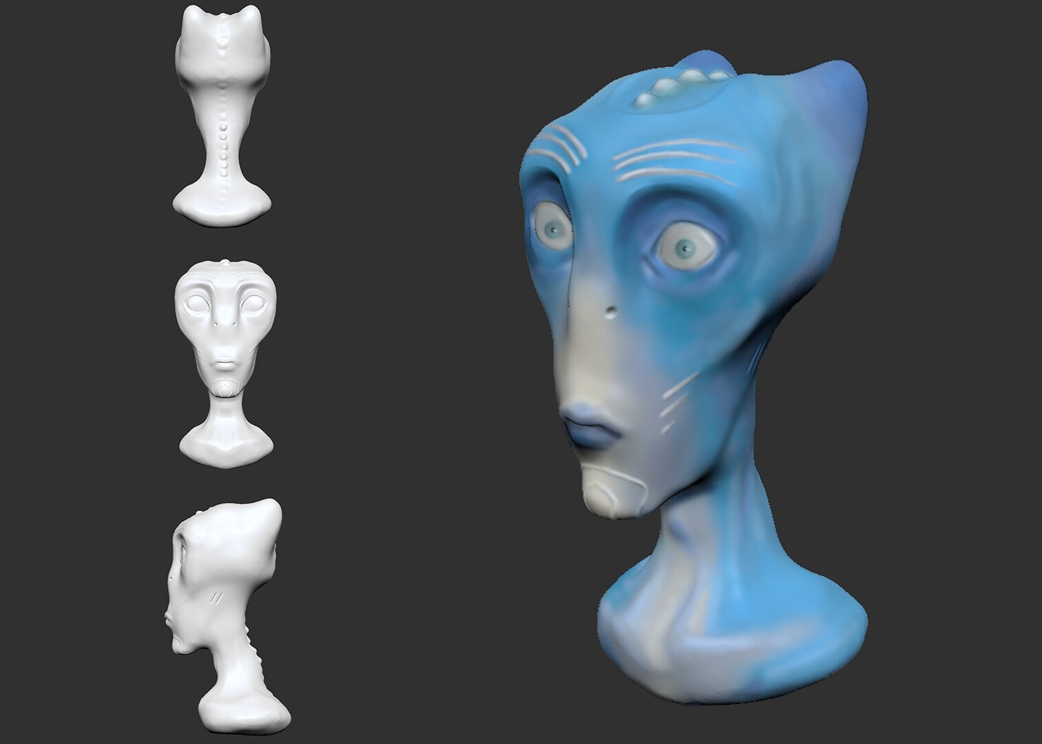 ArtStation - Alien & Orc practice on ZBRUSH (2021)