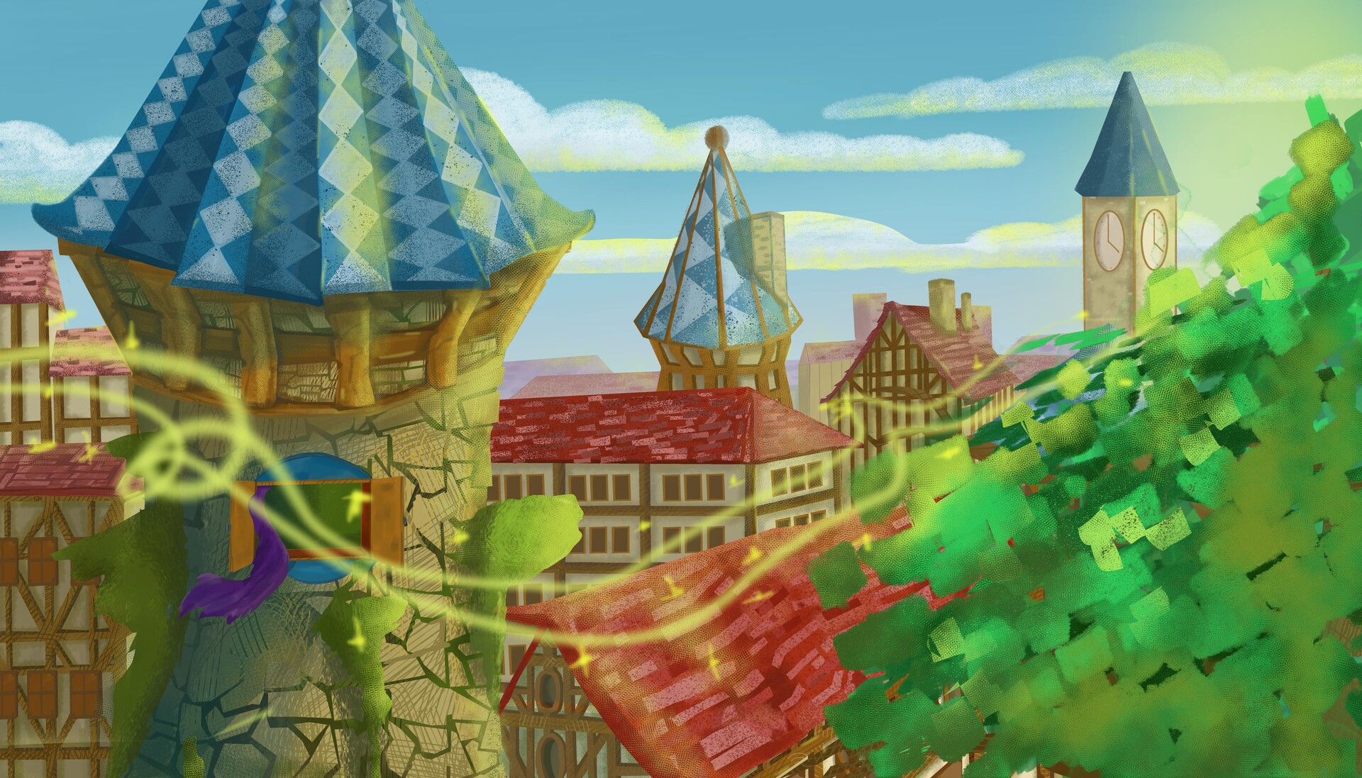 ArtStation - -The Light Town-