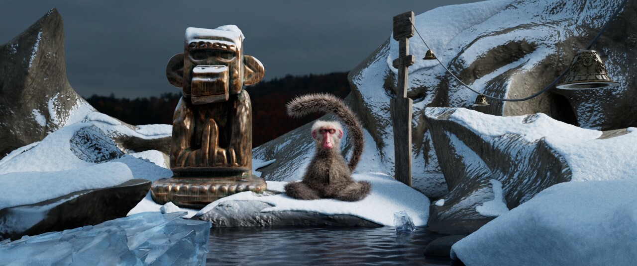 ArtStation - Snow Monkeys