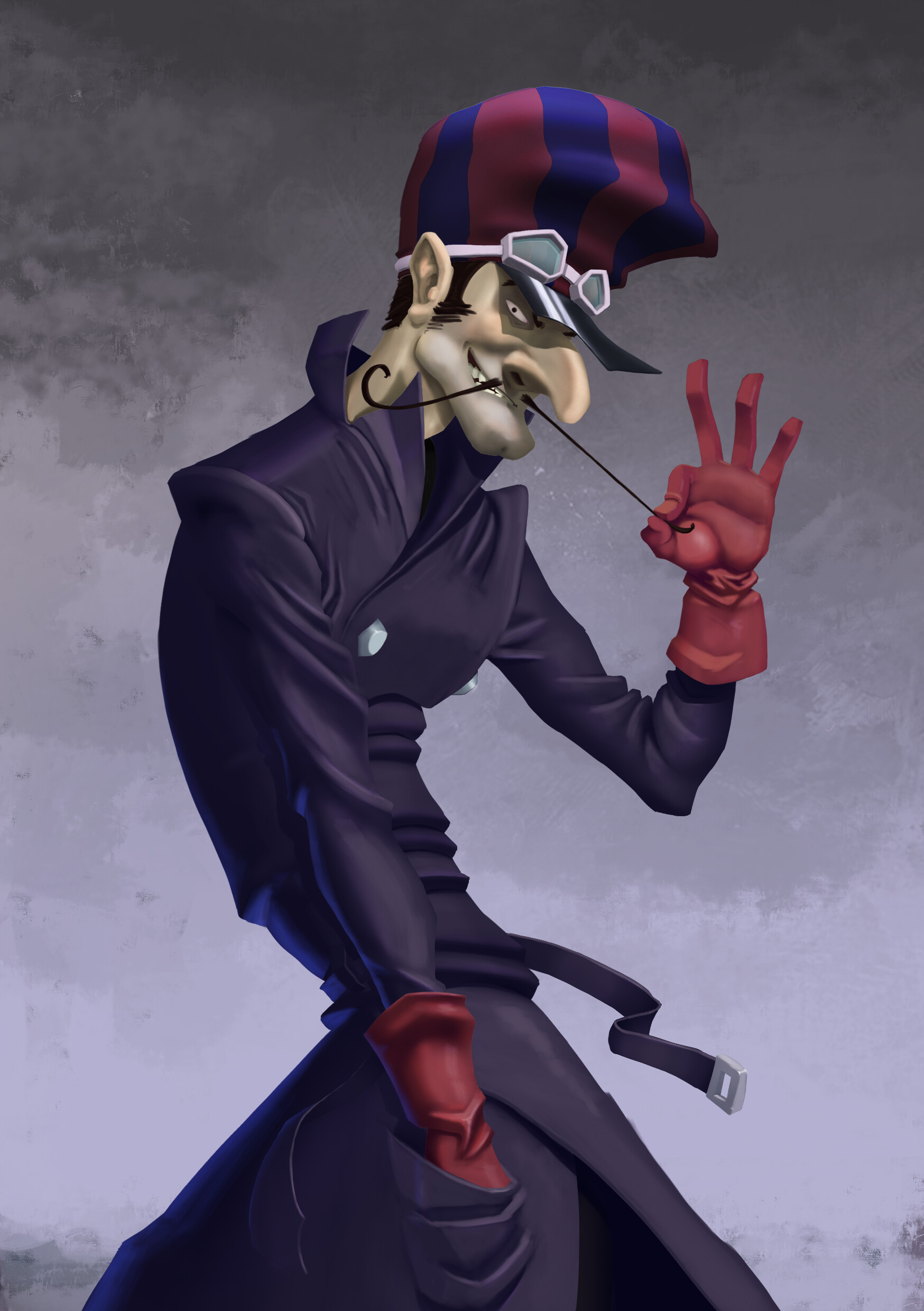 ArtStation - Dick Dastardly fanart illustration