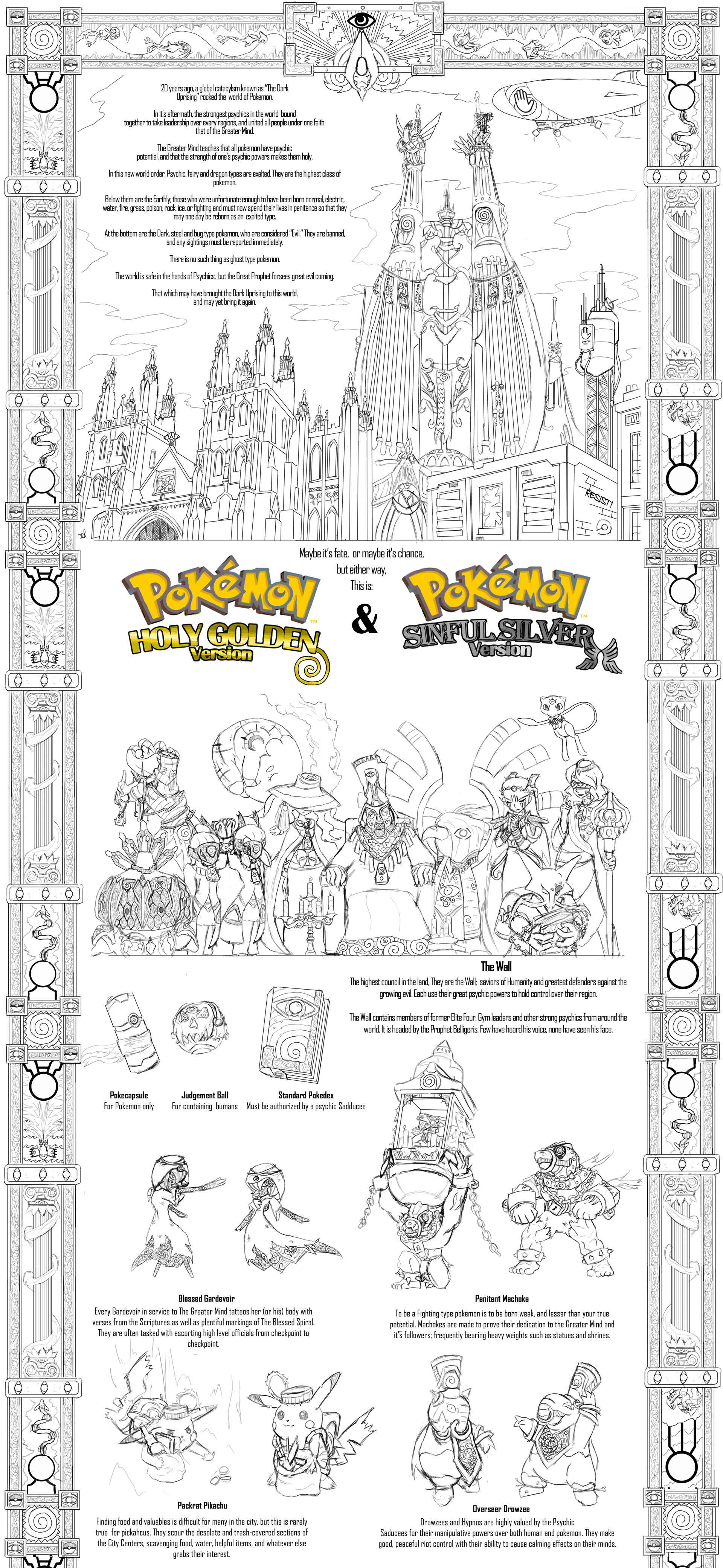 ArtStation - Pokemon Holy Golden and Sinful Silver
