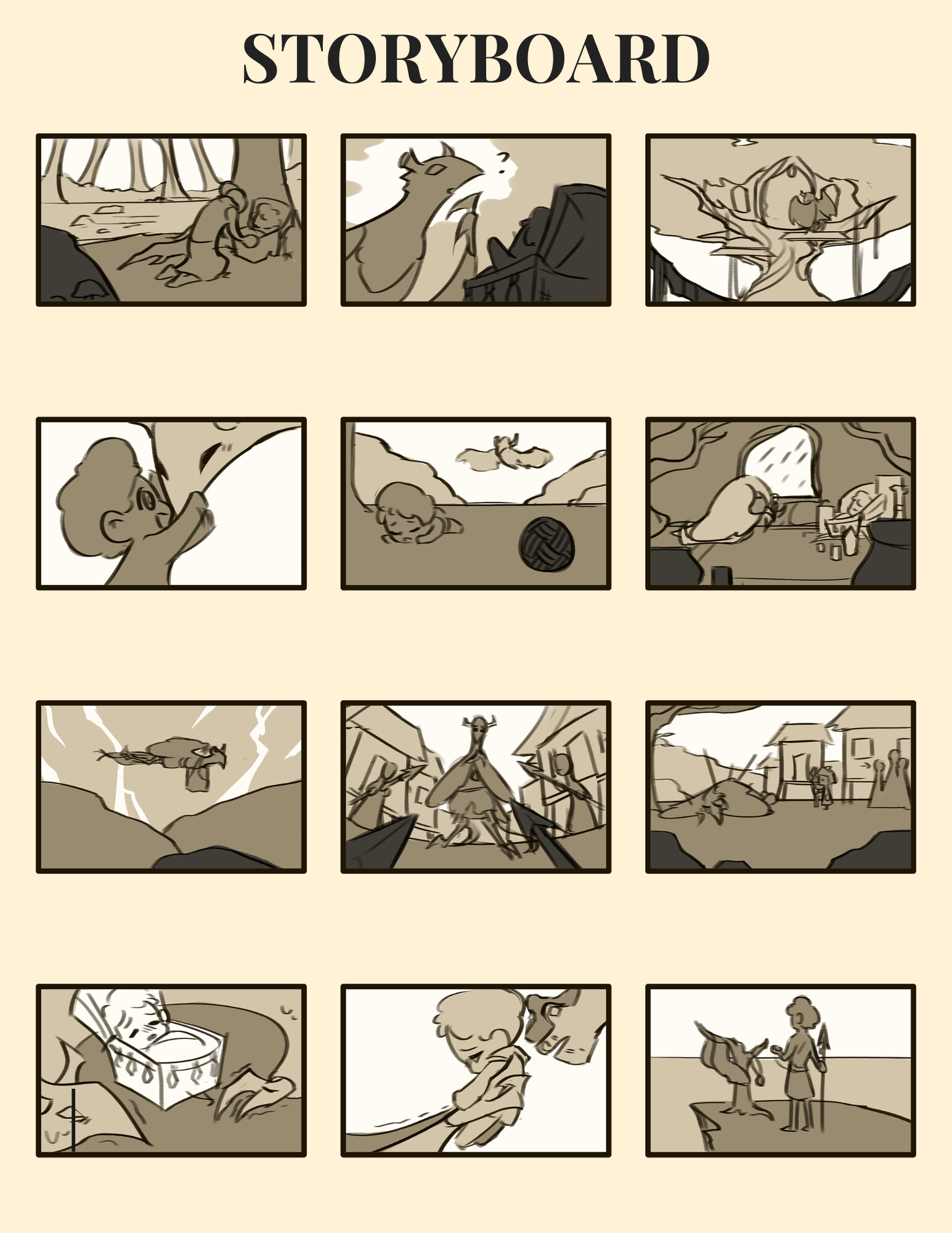 ArtStation - Storyboard for Ani's Story