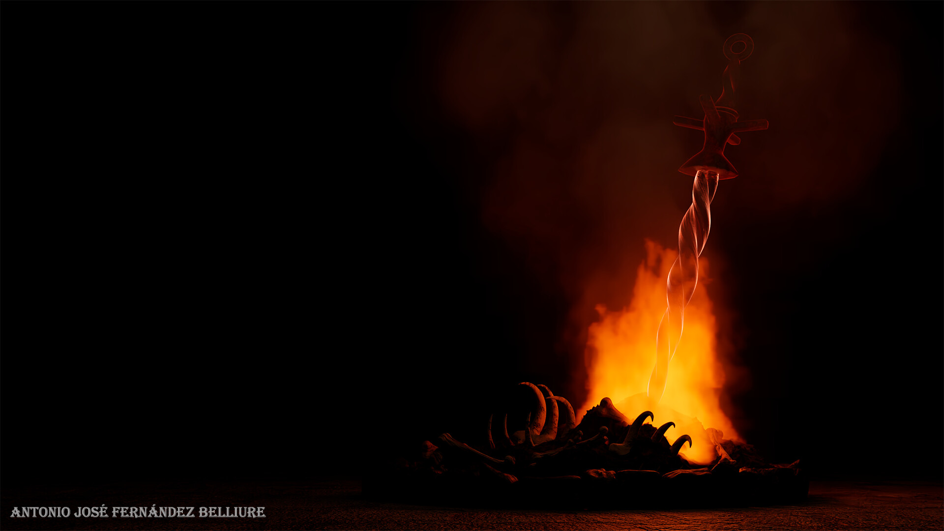 ArtStation - Dark Souls Bonfire