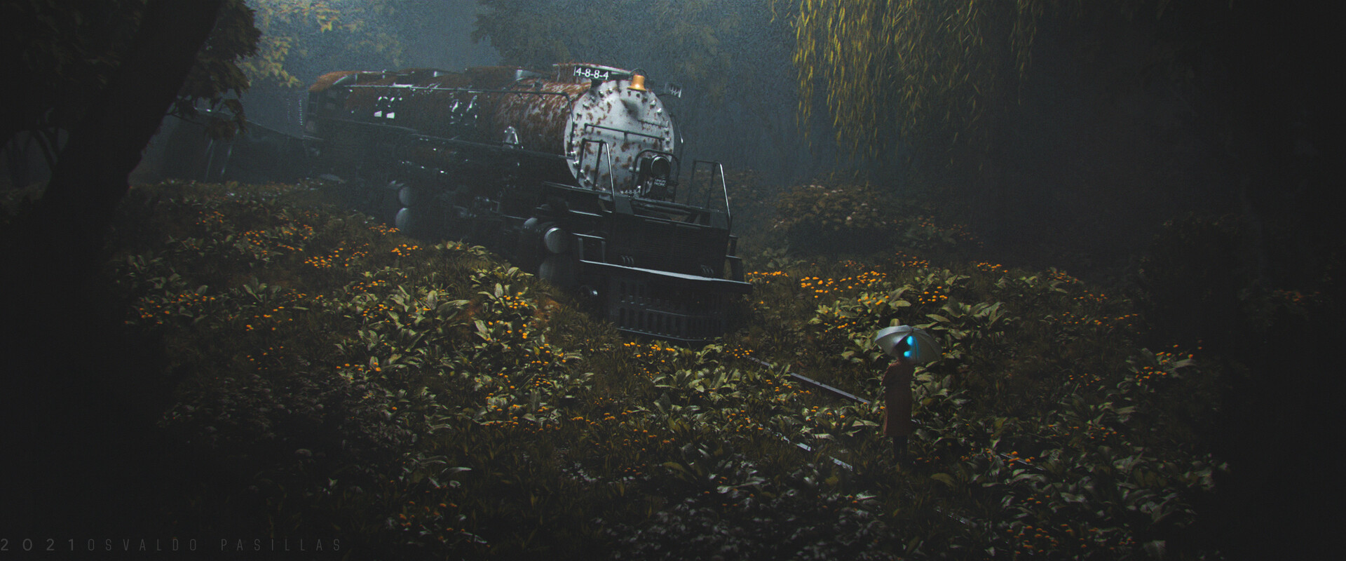 ArtStation - Overgrown Train