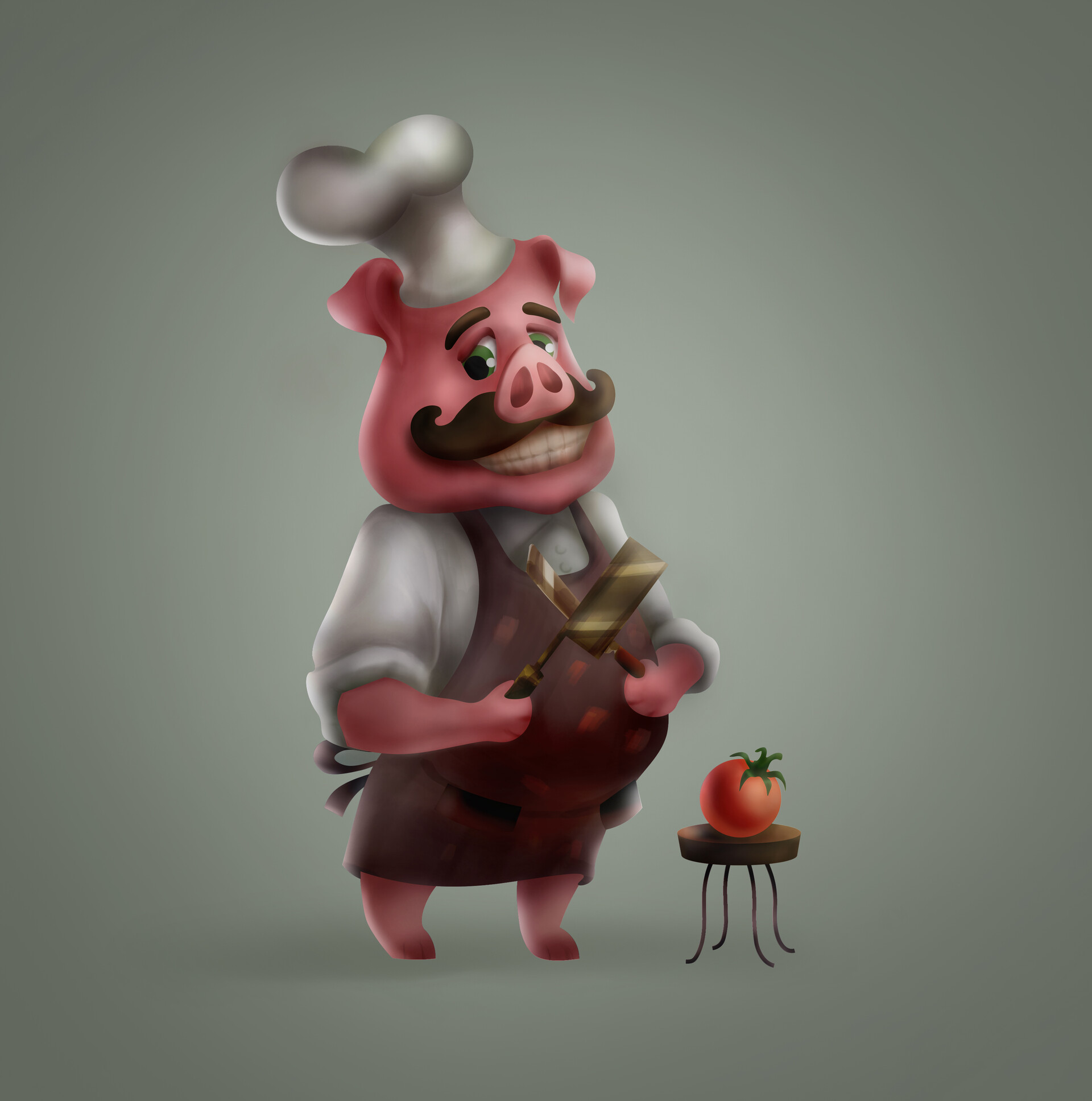 ArtStation - Pig - criminal, 2D character