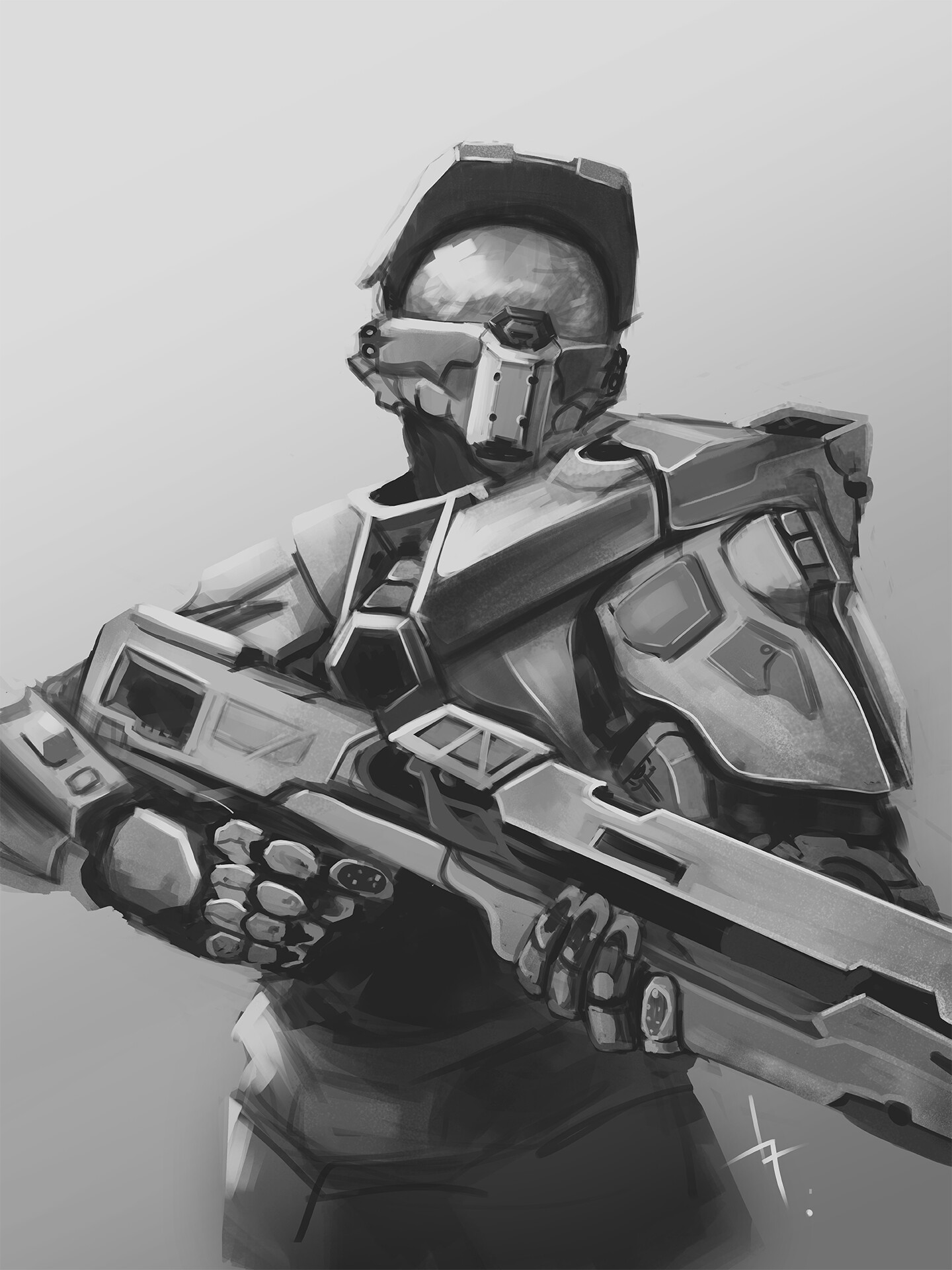 ArtStation - Master Chief fan art