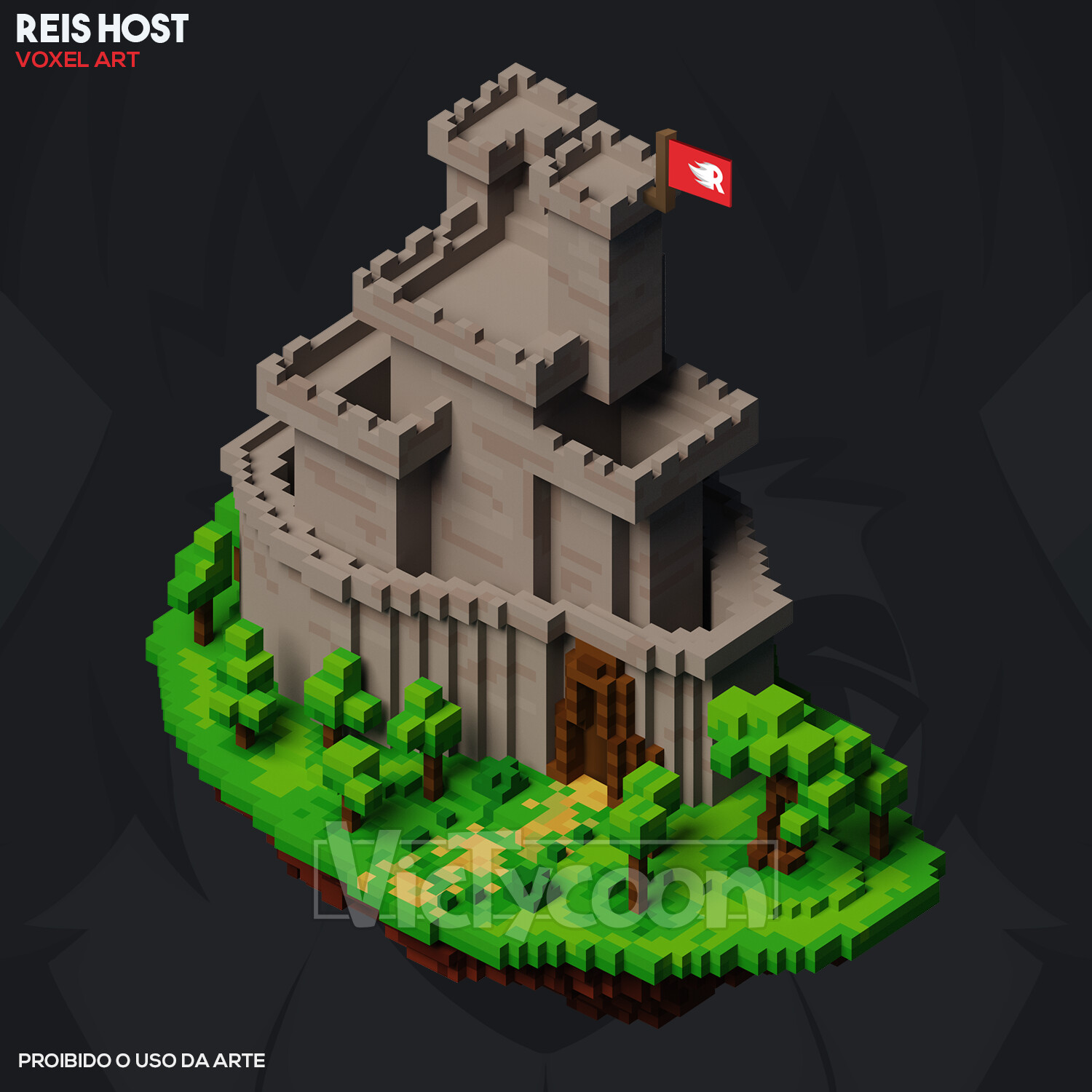 ArtStation - VOXEL ART - ReisHost (Minecraft Site Server)