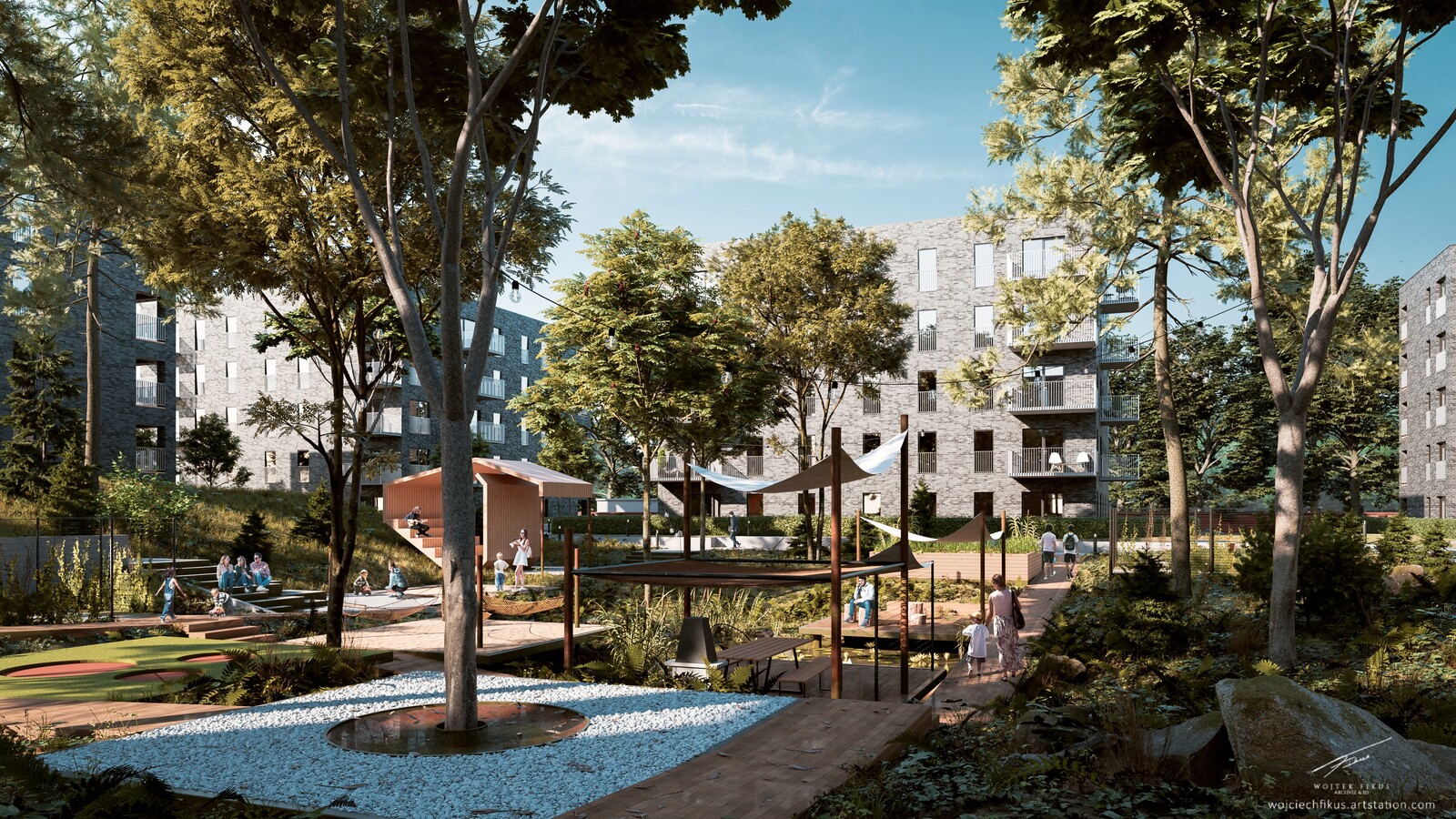 Wojtek Fikus - GLIVIA courtyard by Medusa Group & Studio Fikus