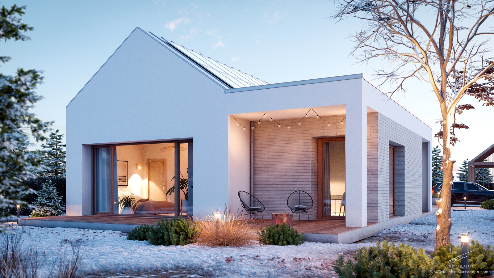 Wojtek Fikus - Winter House by Wielkopolski Dom Pasywny