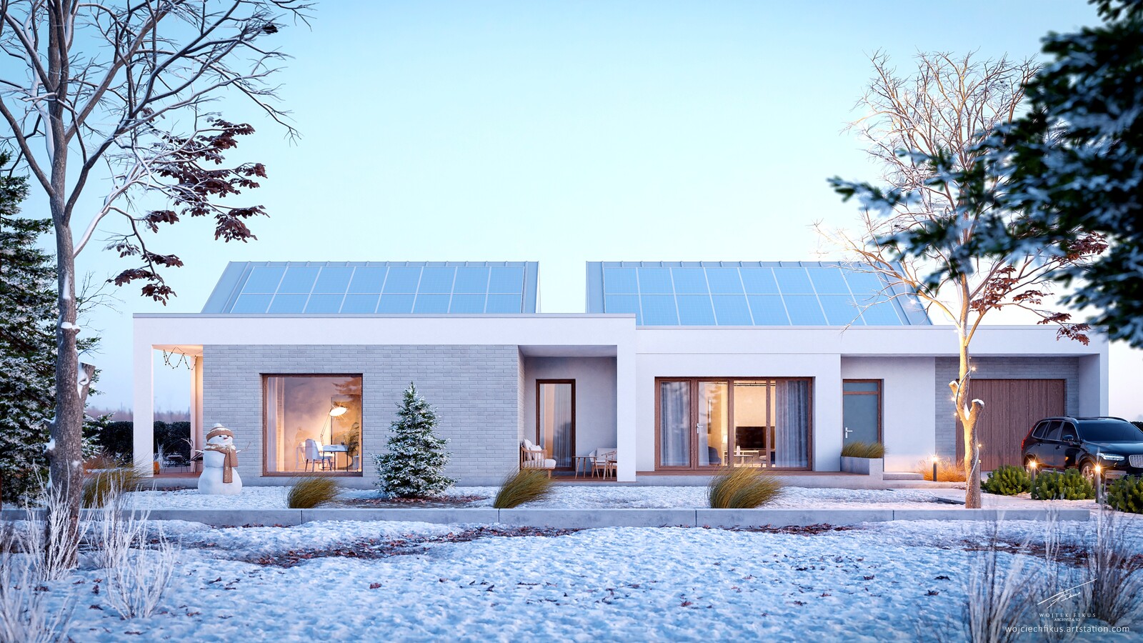 Wojtek Fikus - Winter House by Wielkopolski Dom Pasywny