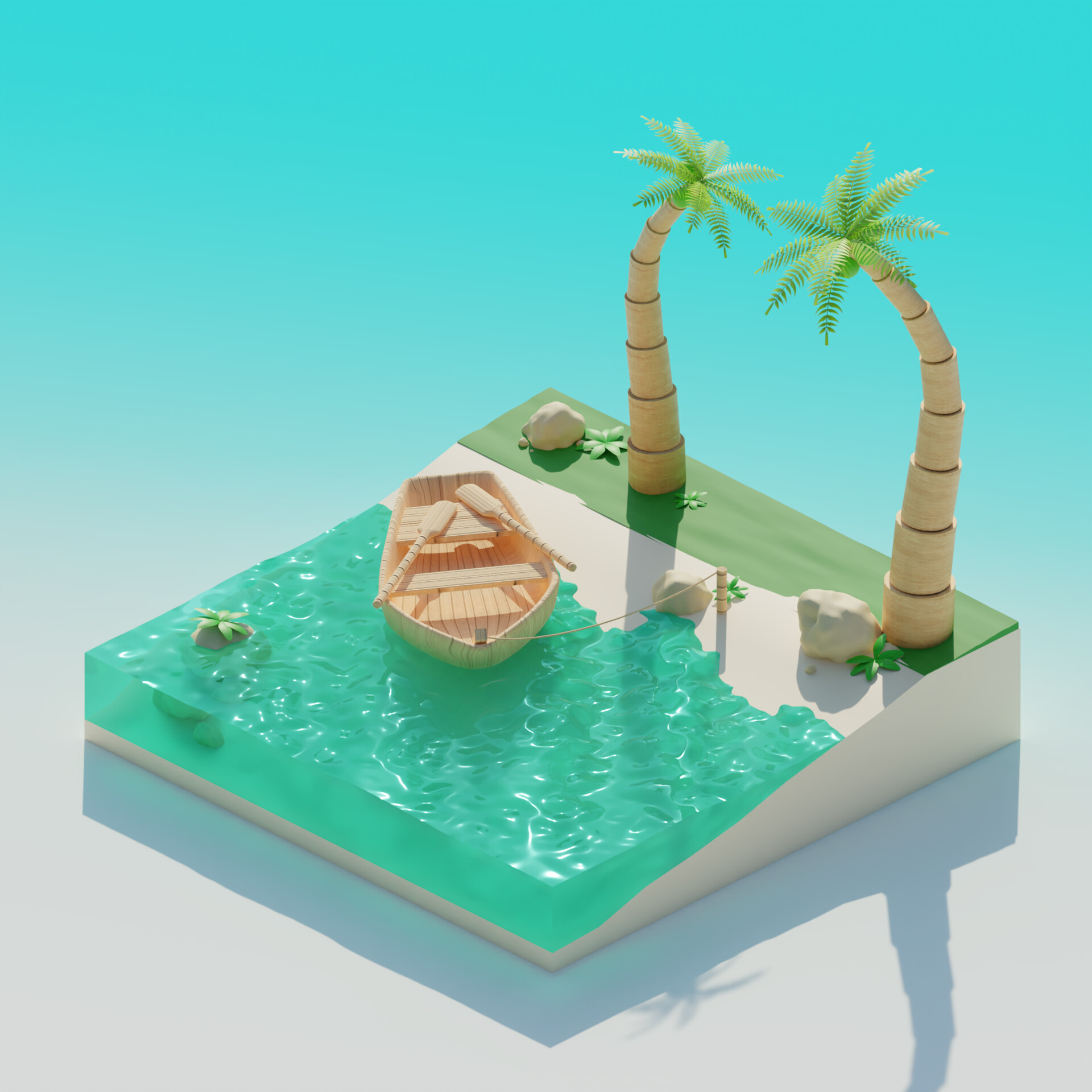 ArtStation - Small tropical island