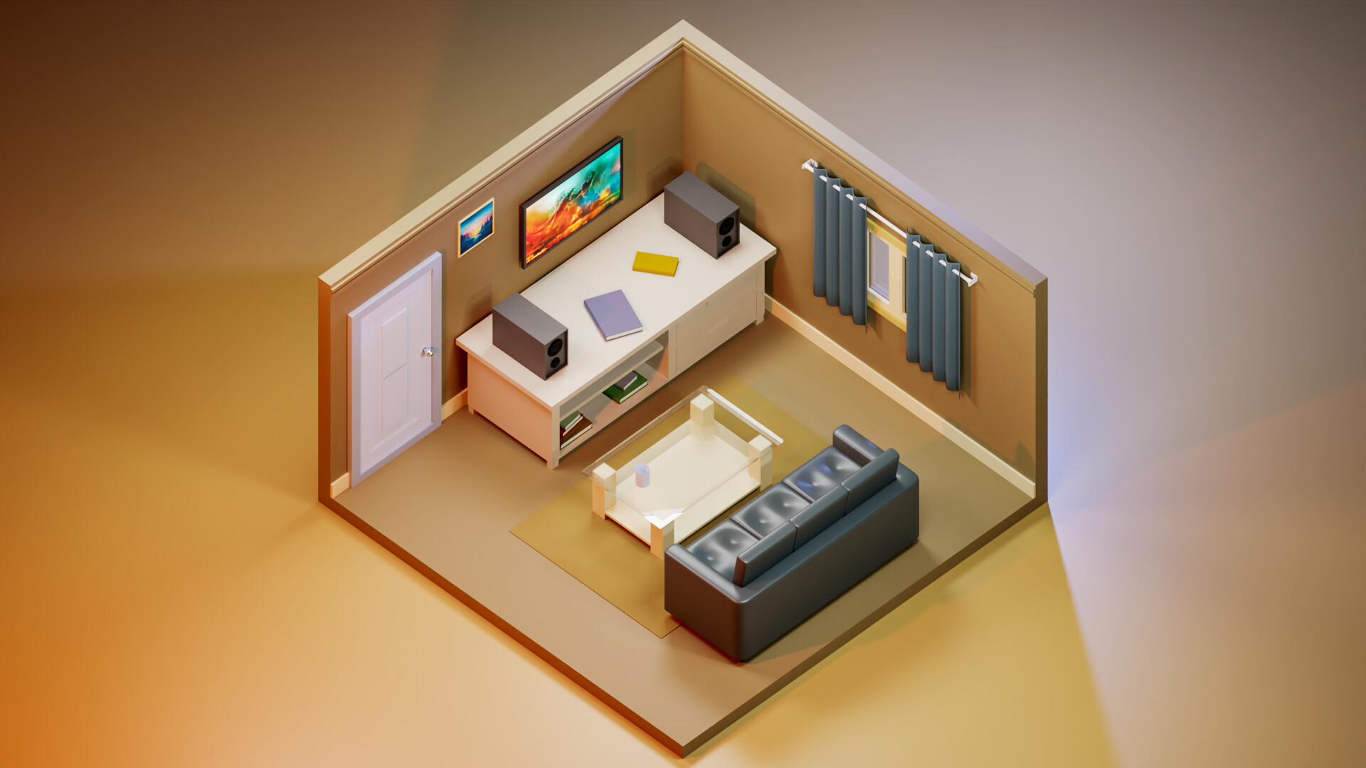 ArtStation - "Living Room" in 3d