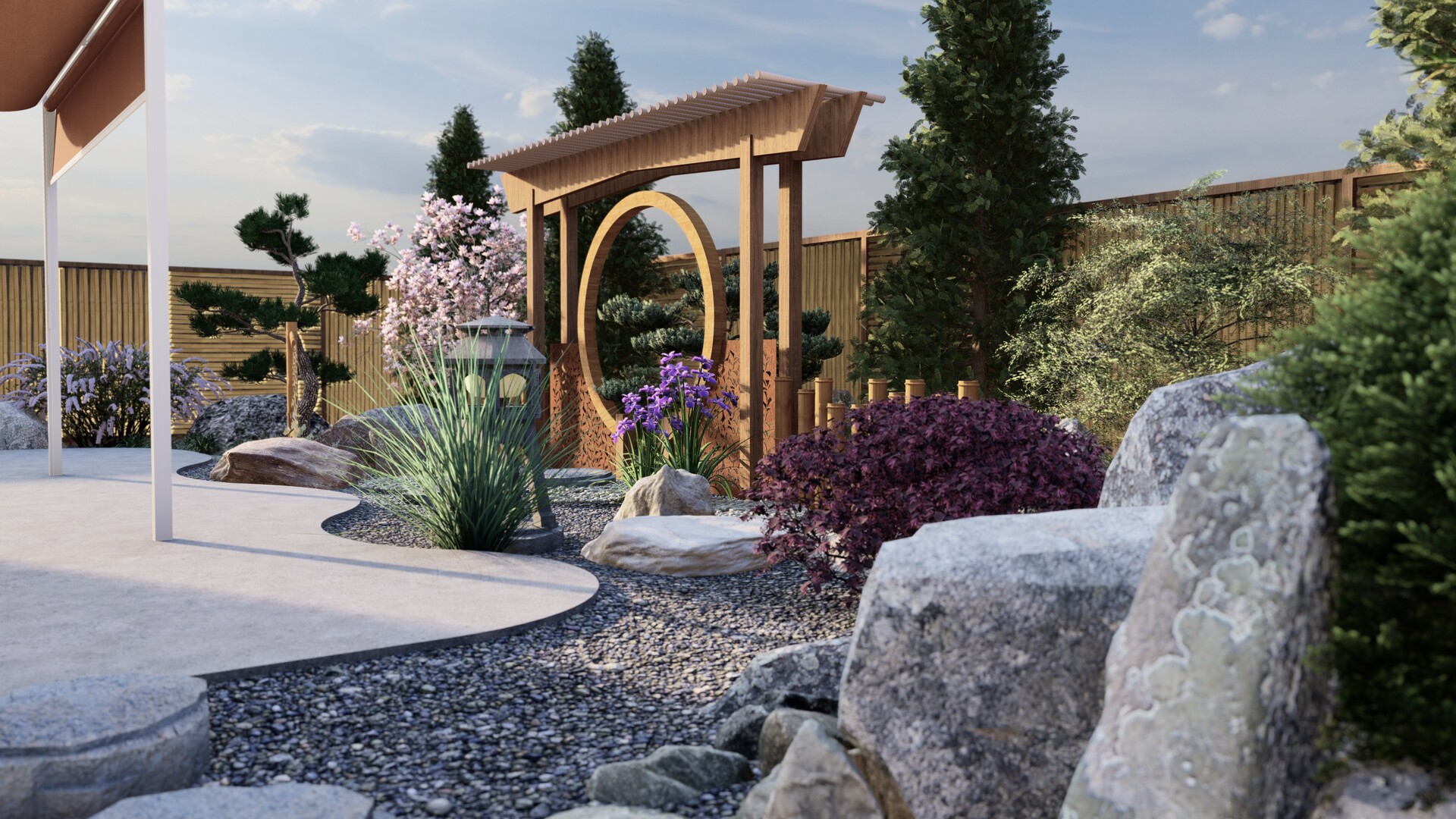 ArtStation - small landscape design inspired by the japanese garden style