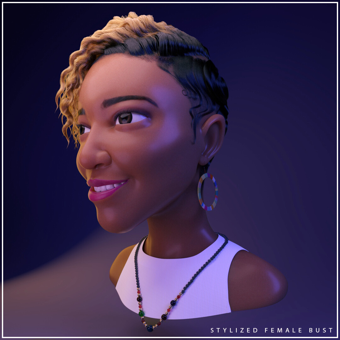 Edwin Spencer - 3d Stylized Female Bust