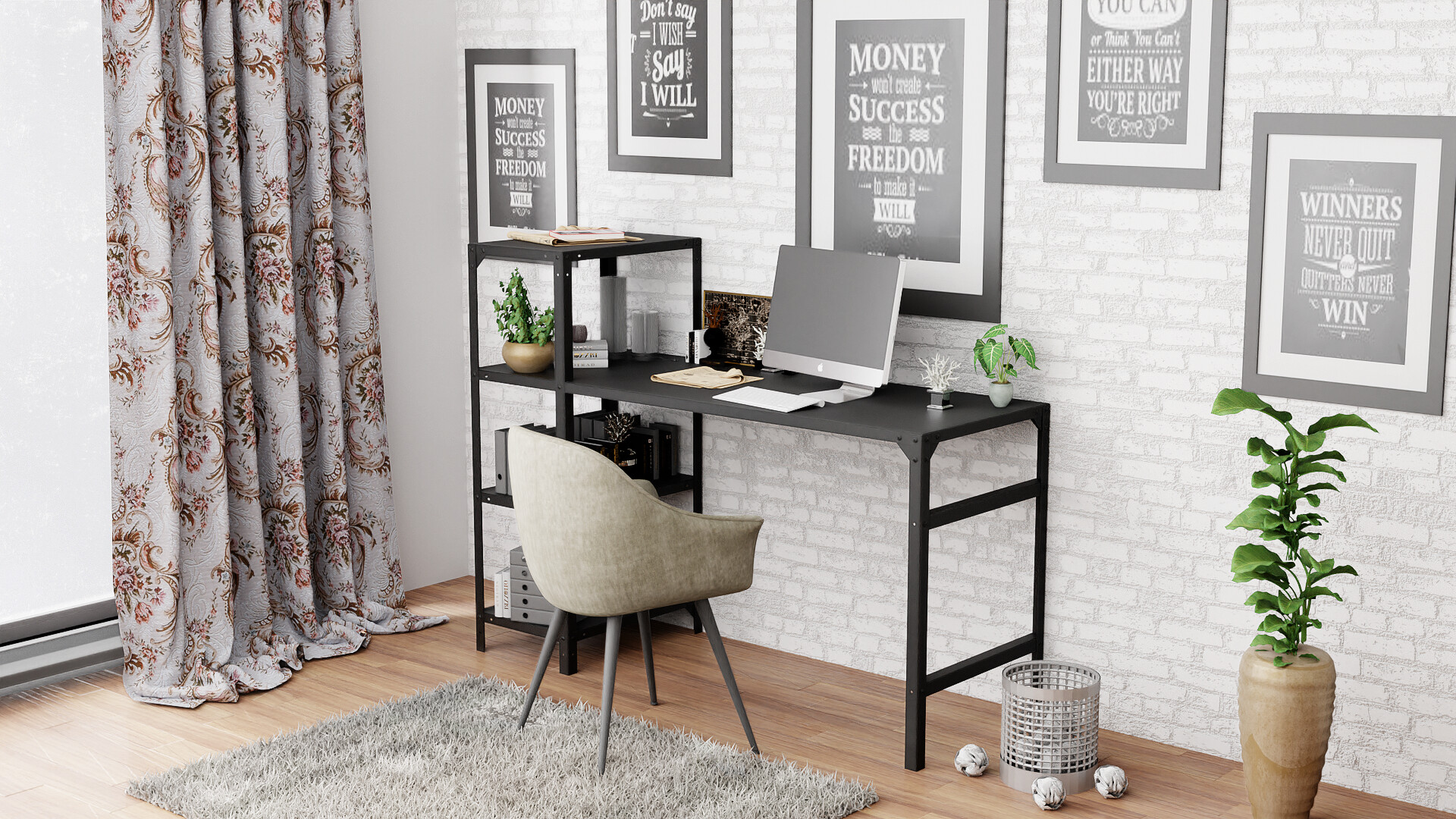 ArtStation - Steel computer table