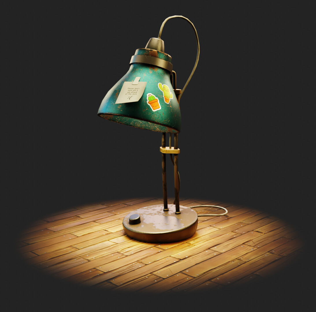 ArtStation - Stylized dusty lamp