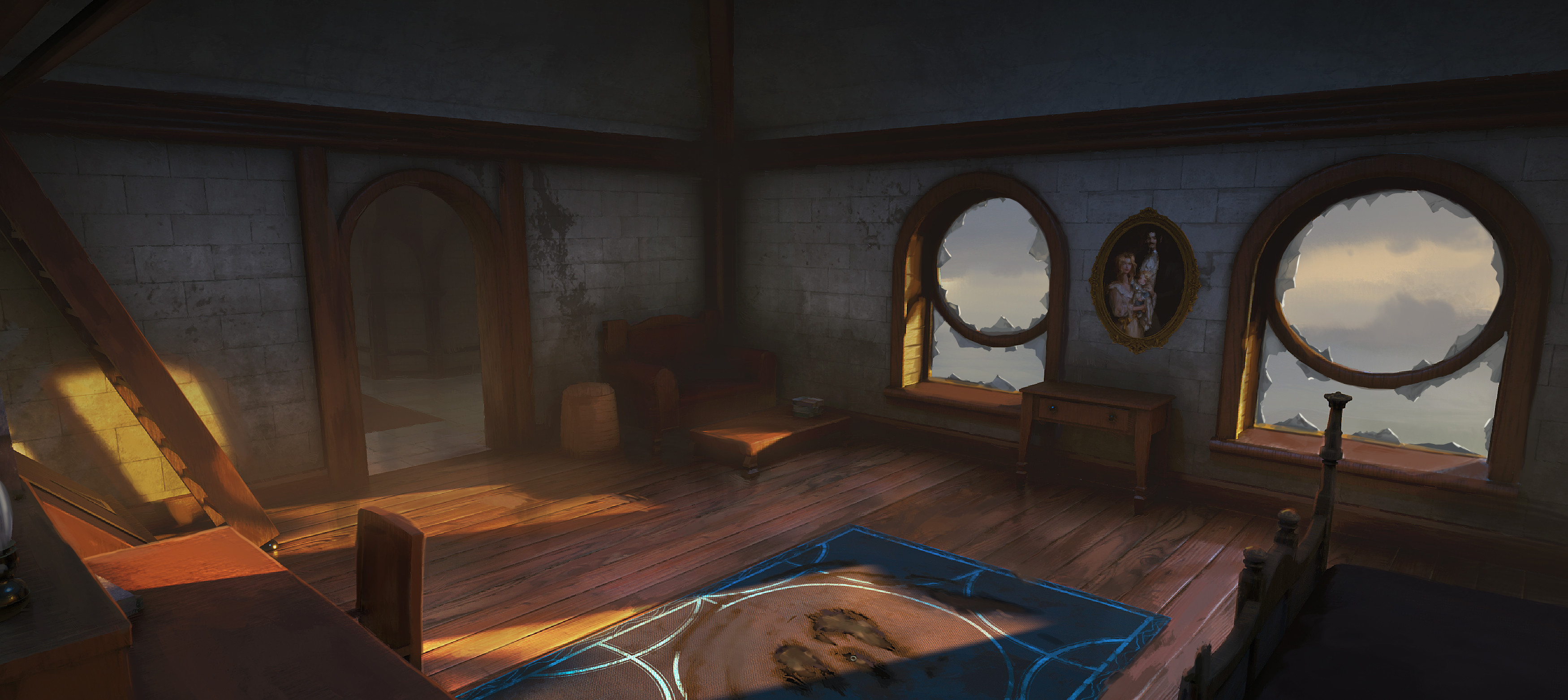 Jose Vega - Castlevania Season 4 Backgrounds Interiors