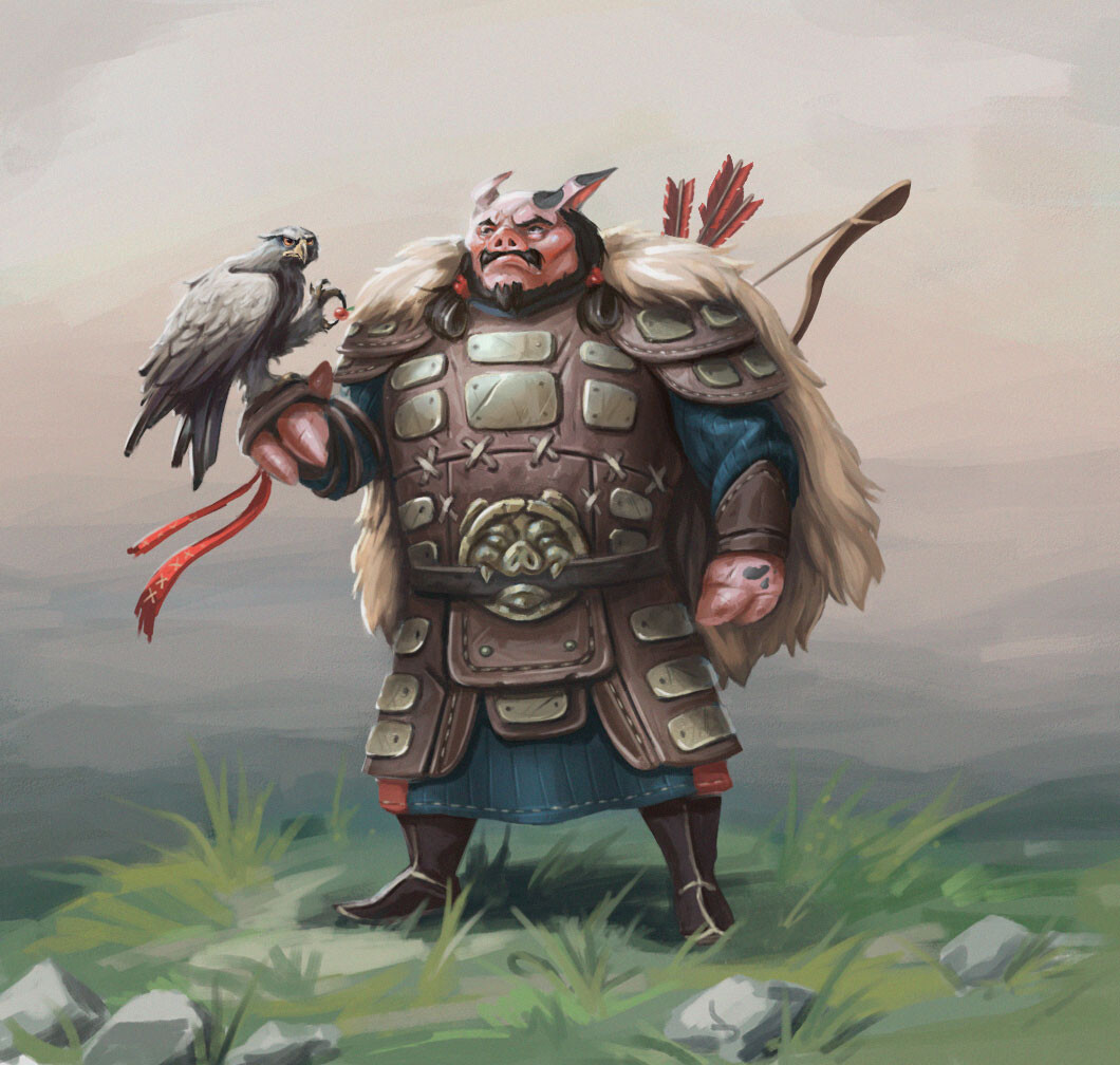 ArtStation - Mongolian pig