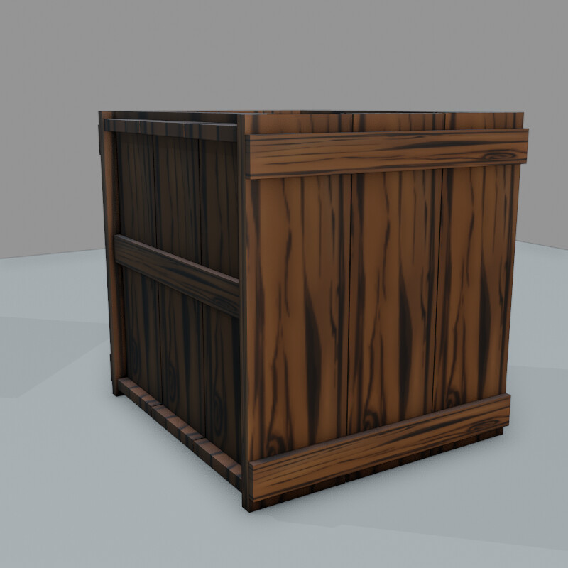 ArtStation - box wood low poly game art
