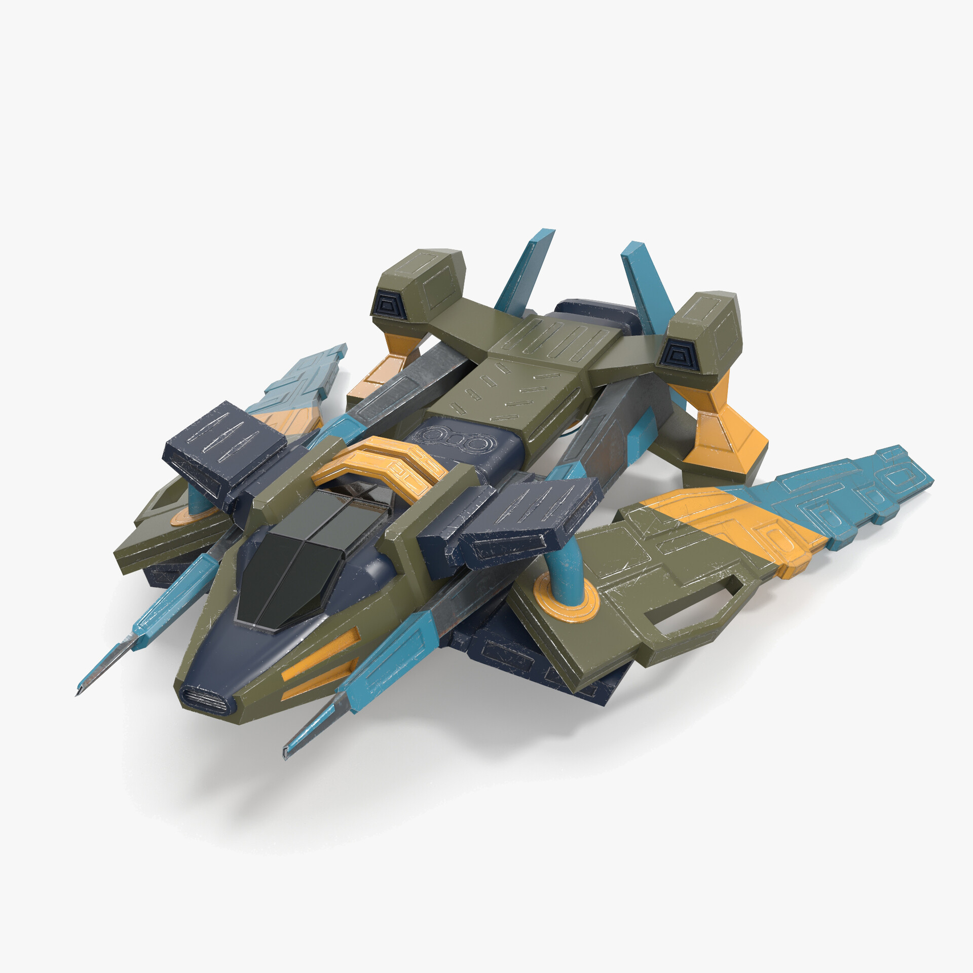 ArtStation - Space Ship (Low Poly)
