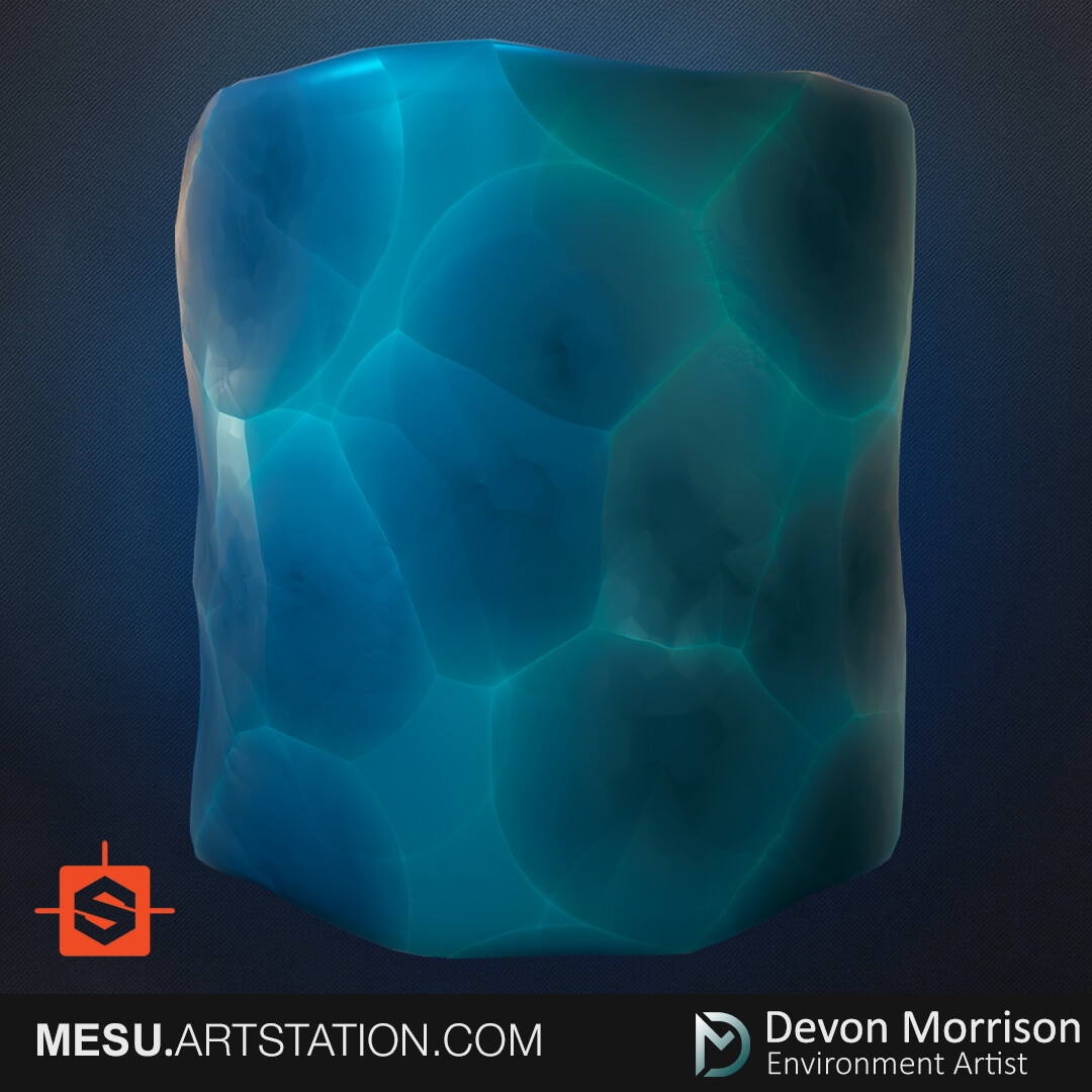 ArtStation - Stylized Ice Substance Material