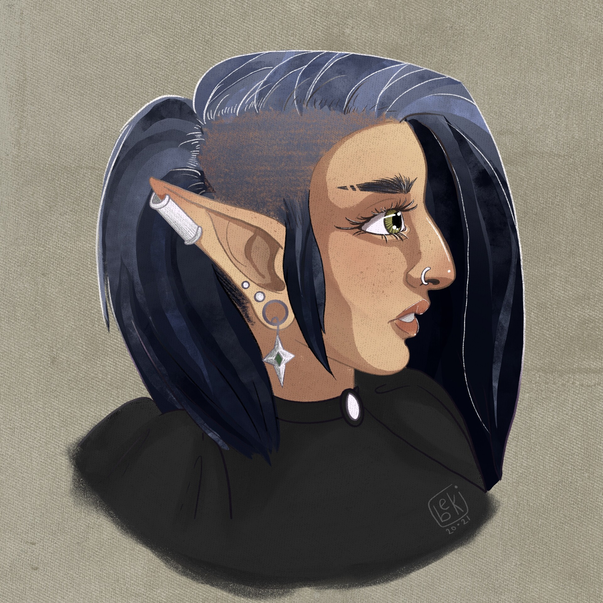 ArtStation - Character Profile Half-Elf