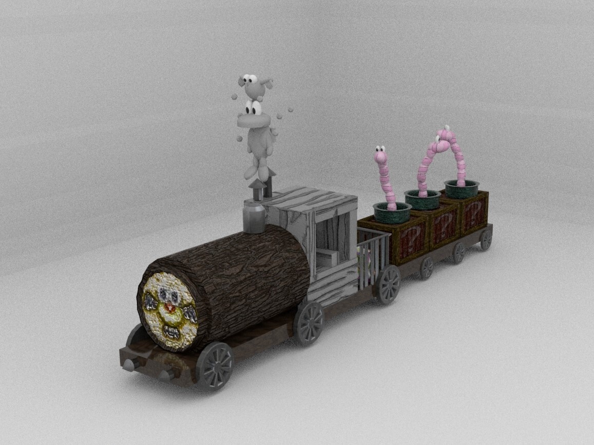ArtStation - Croc_Inspired_Toy_Train