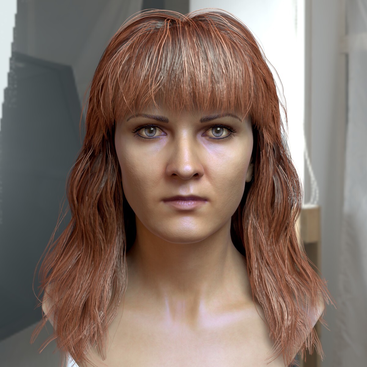 ArtStation - 3d model Woman head V3