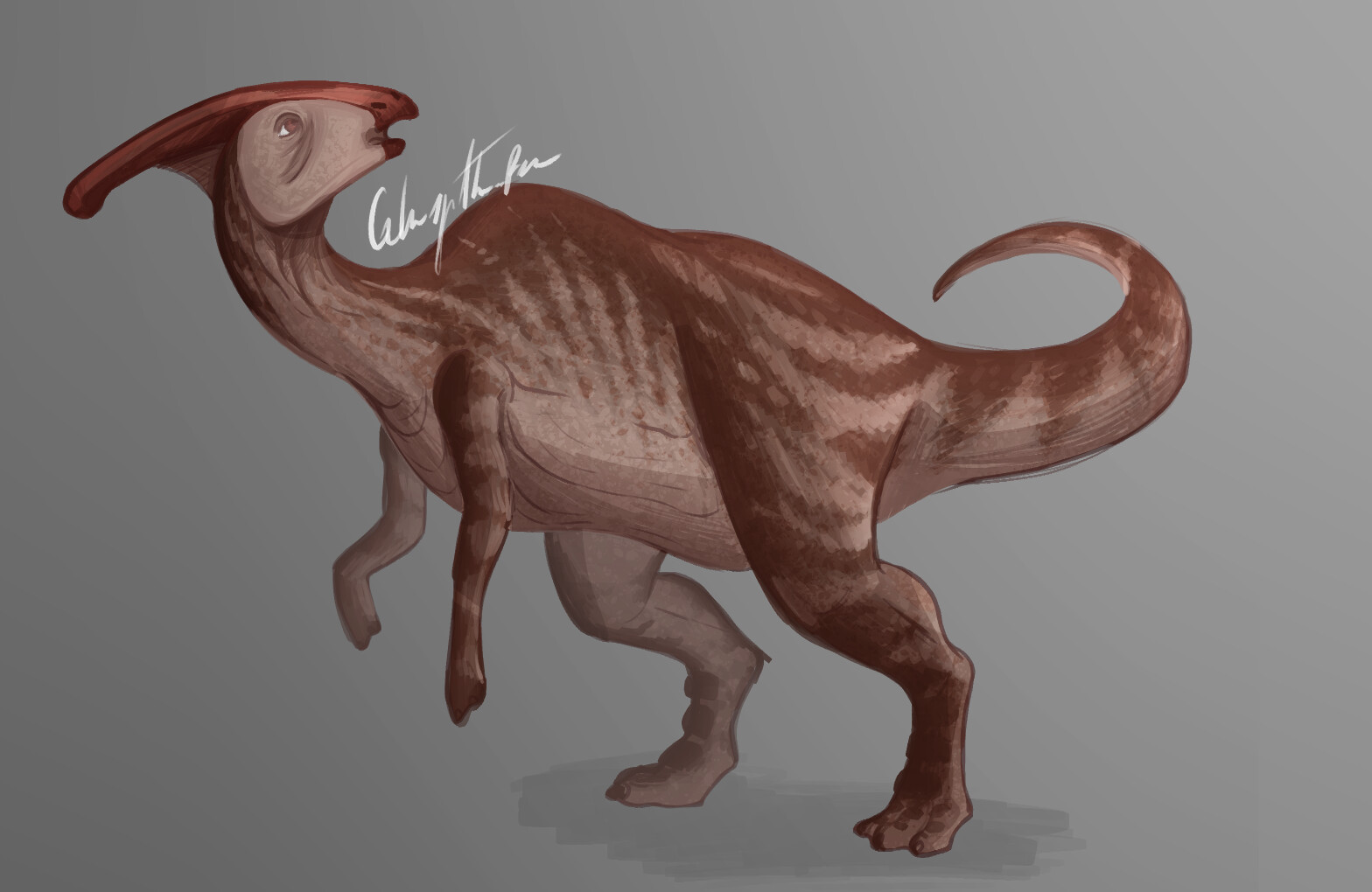 ArtStation - Parasaurolophus Sketch Piece