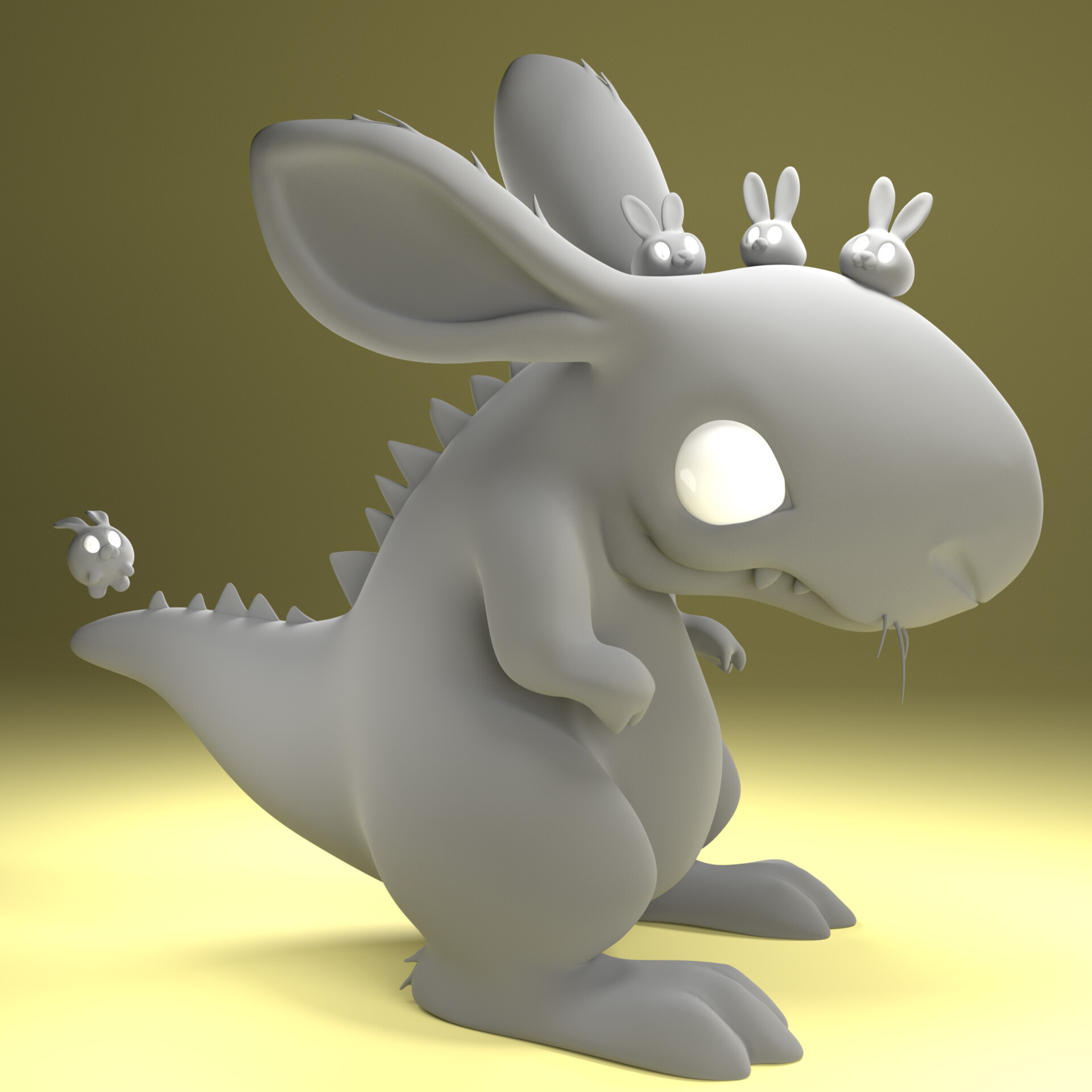 Elijah Angels - T-Rex Rabbit - ZBrush