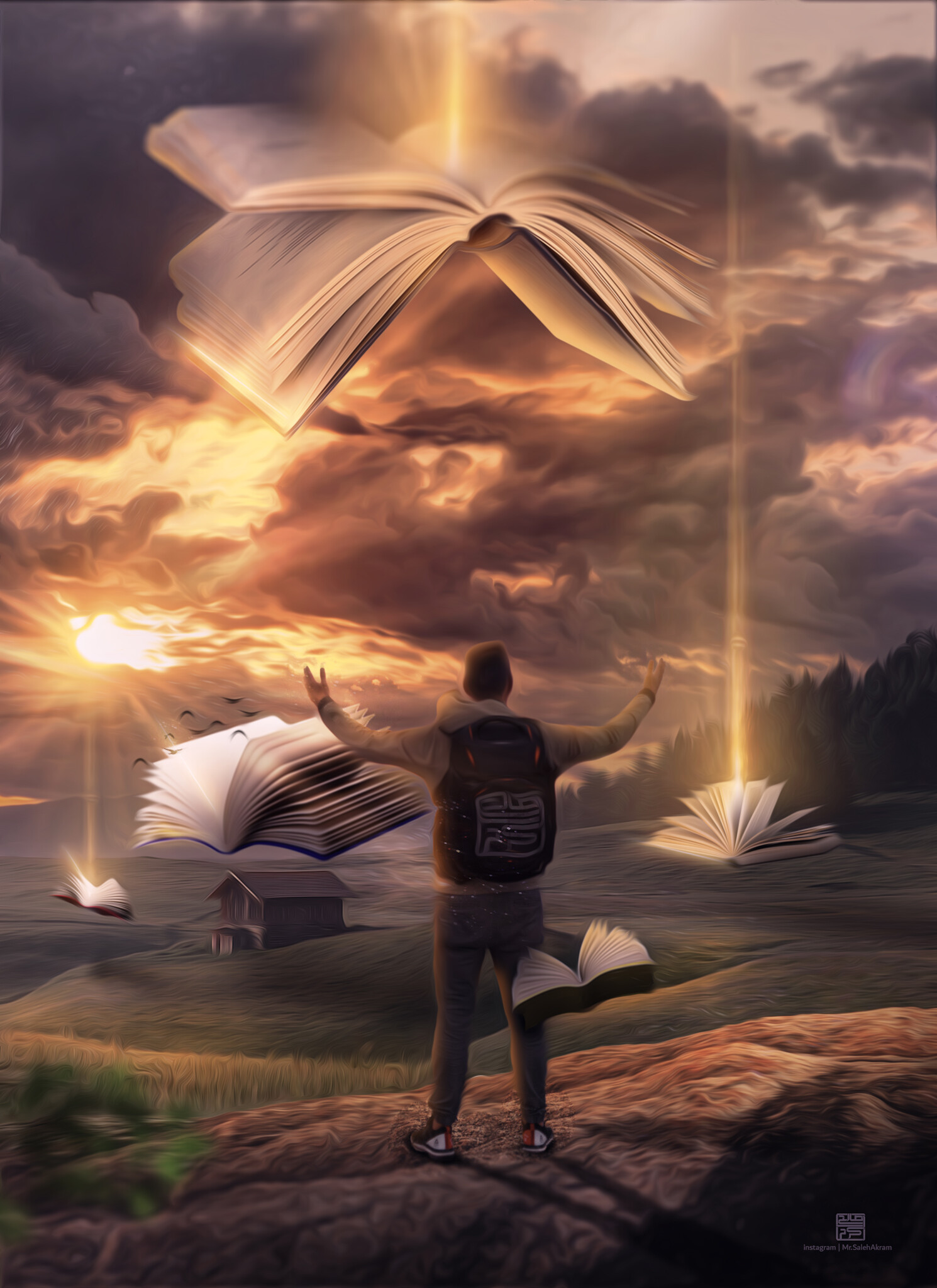 ArtStation - When I Enter My Little Library | Visual Art