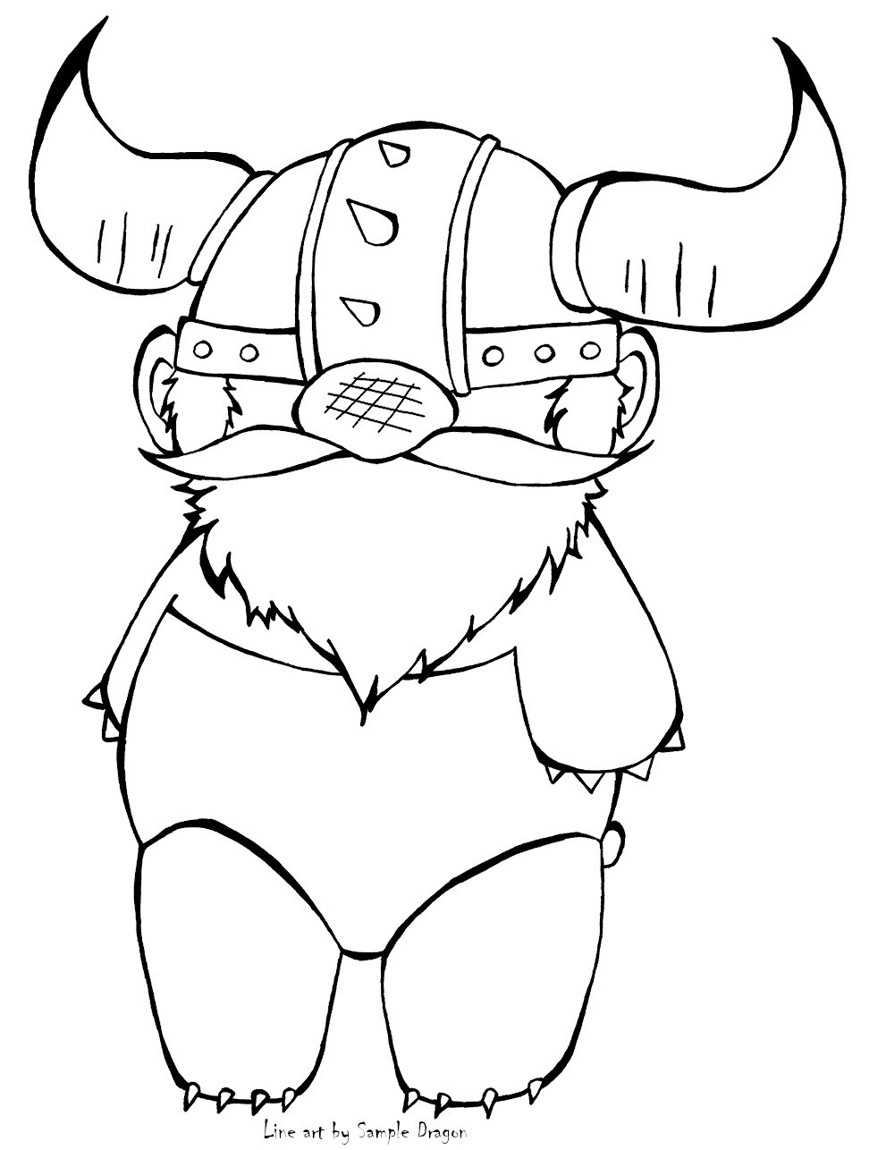 viking helmet coloring page