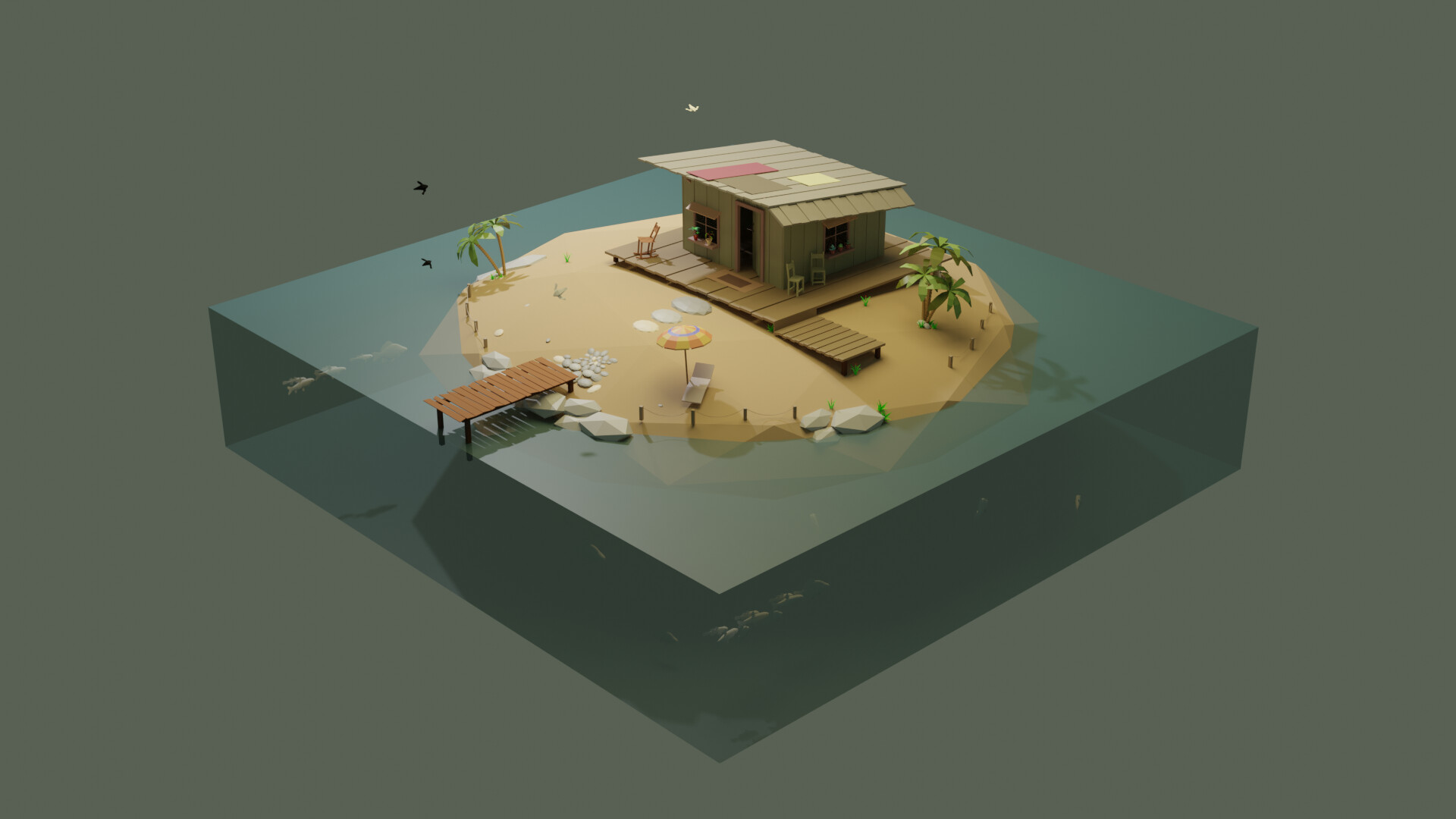 ArtStation - 3D Island modeling