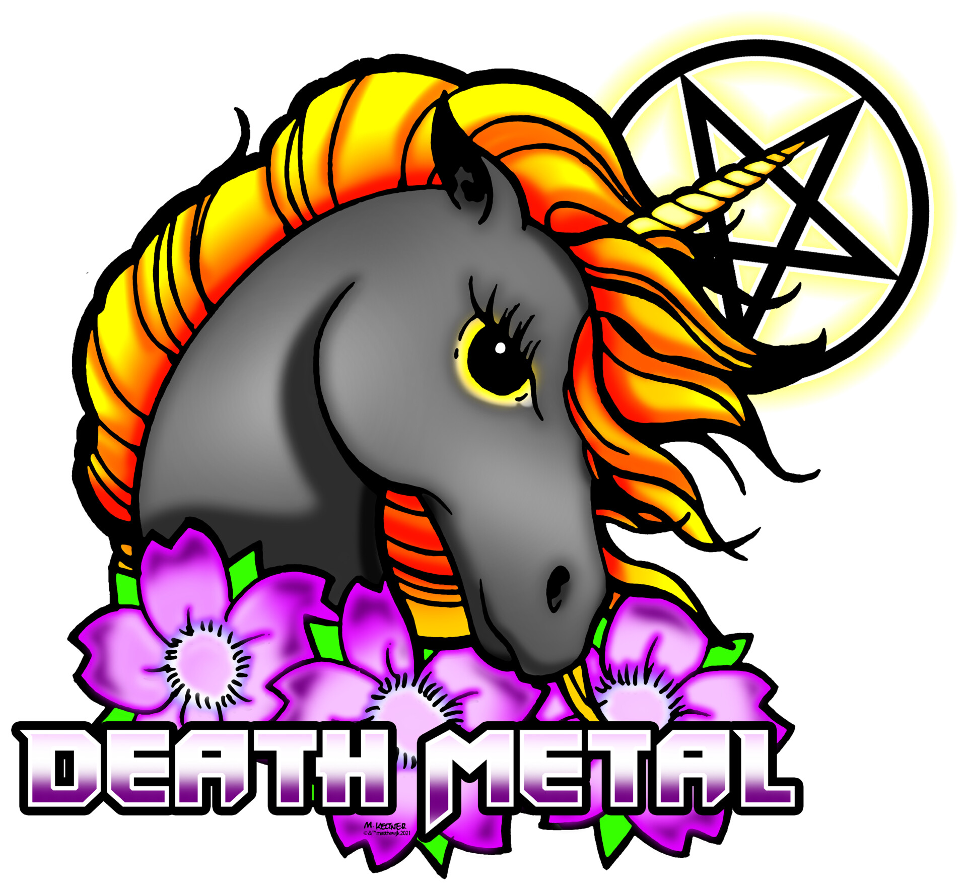 ArtStation - Death Metal Unicorn