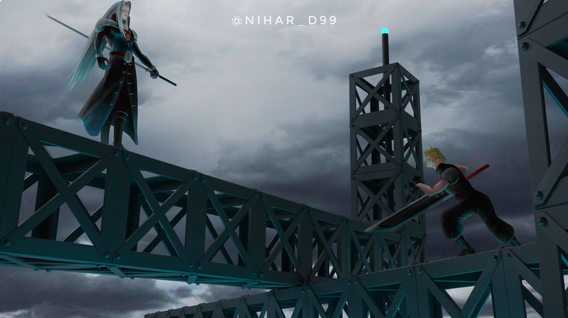 ArtStation - Sephiroth Vs Cloud - Final Fantasy 7