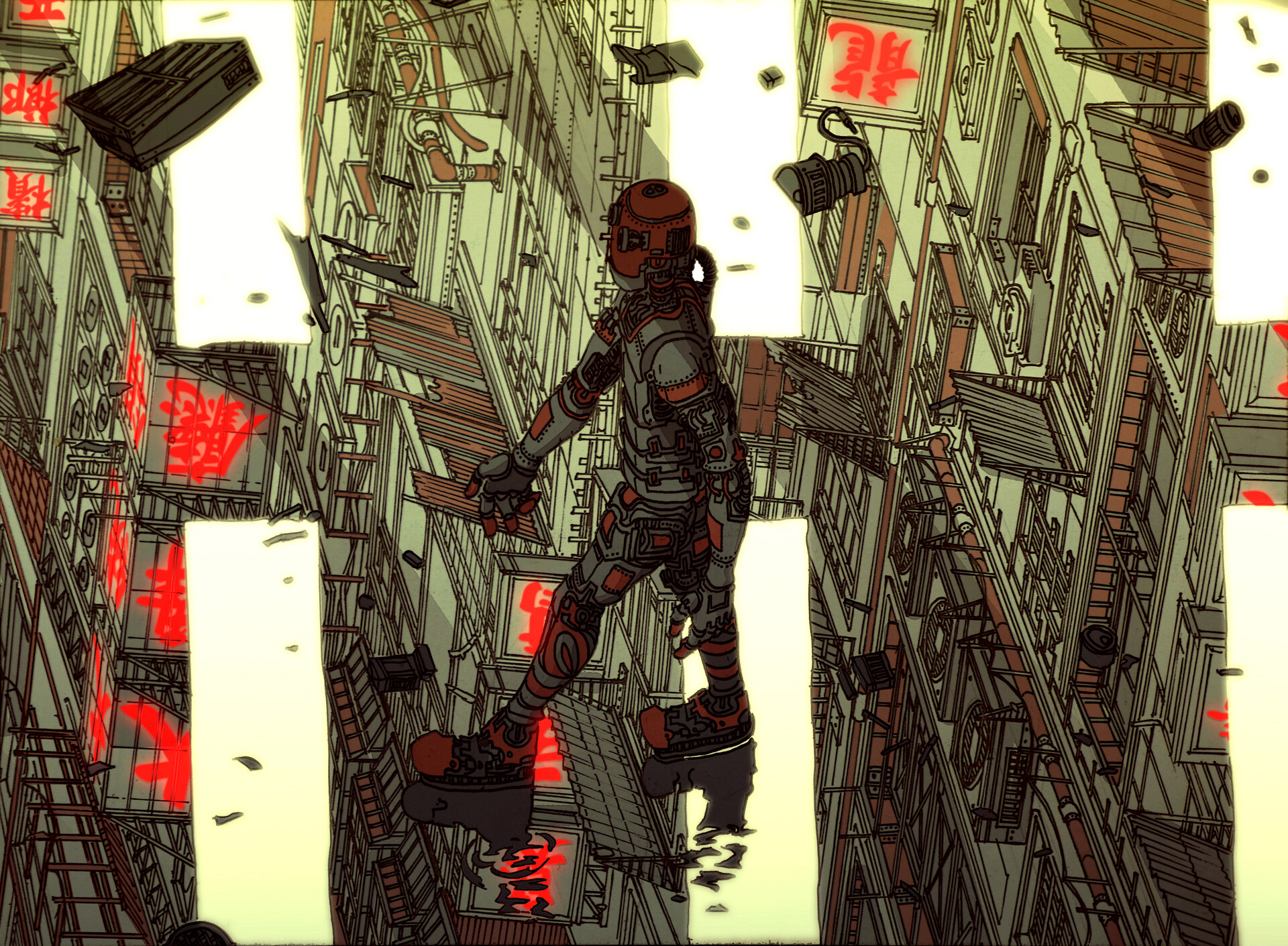 ArtStation - Robot walks on the water